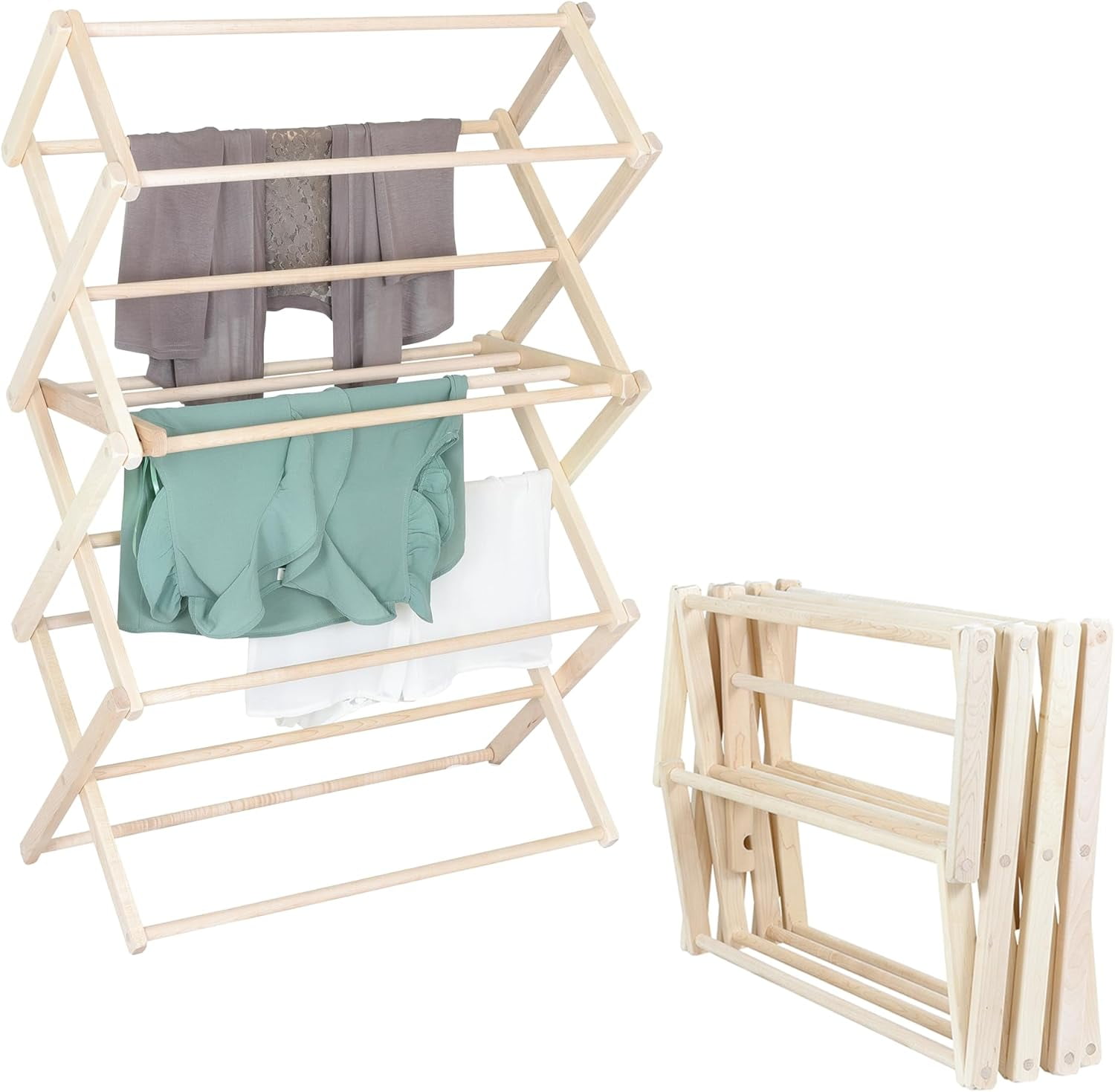 Pennsylvania Woodworks Clothes Drying Rack: Solid Maple Hard Wood ...