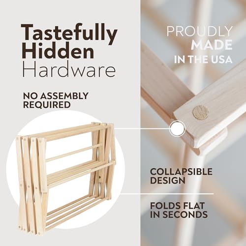 Pennsylvania Woodworks Premium Maple Clothes Drying Rack - Handcrafted ...