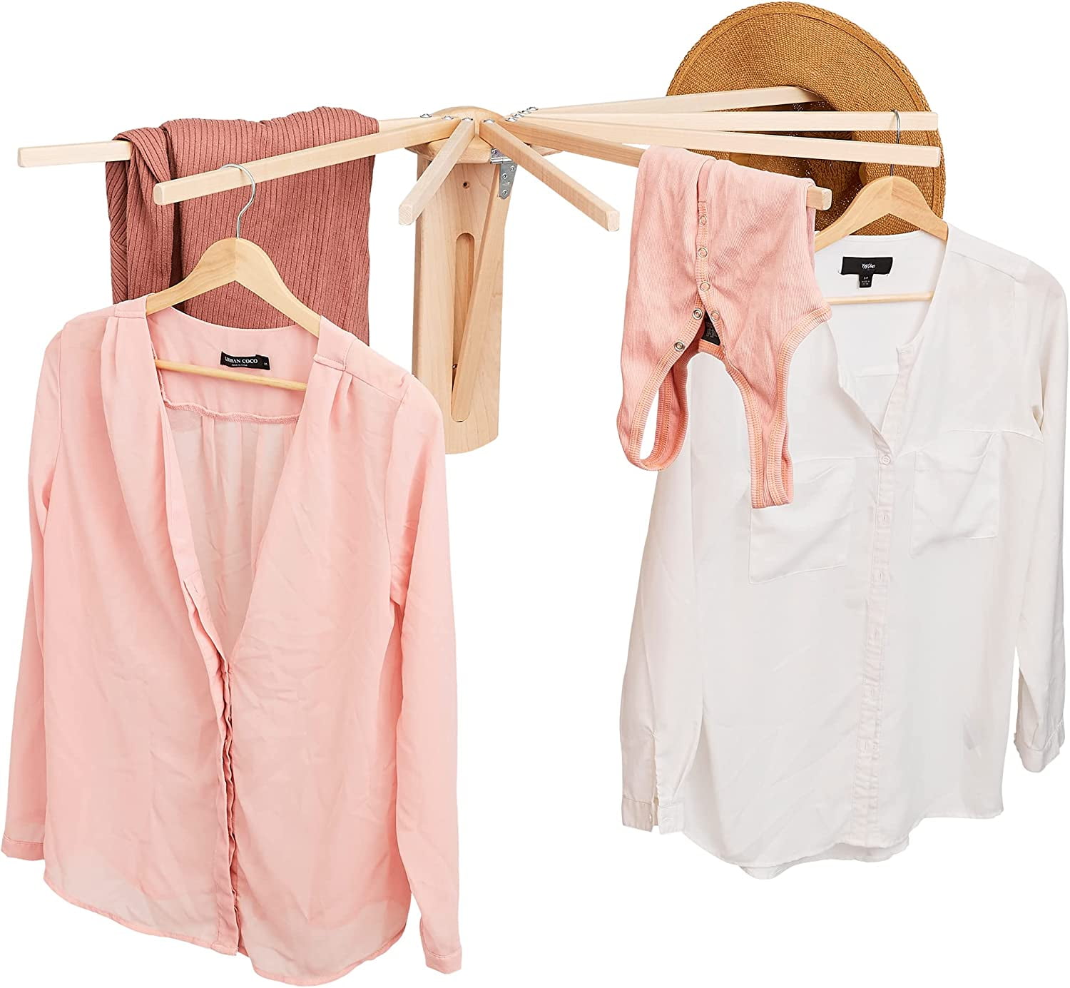 Pennsylvania Woodworks Wall Mounted Clothes Drying Rack - Heavy Duty ...