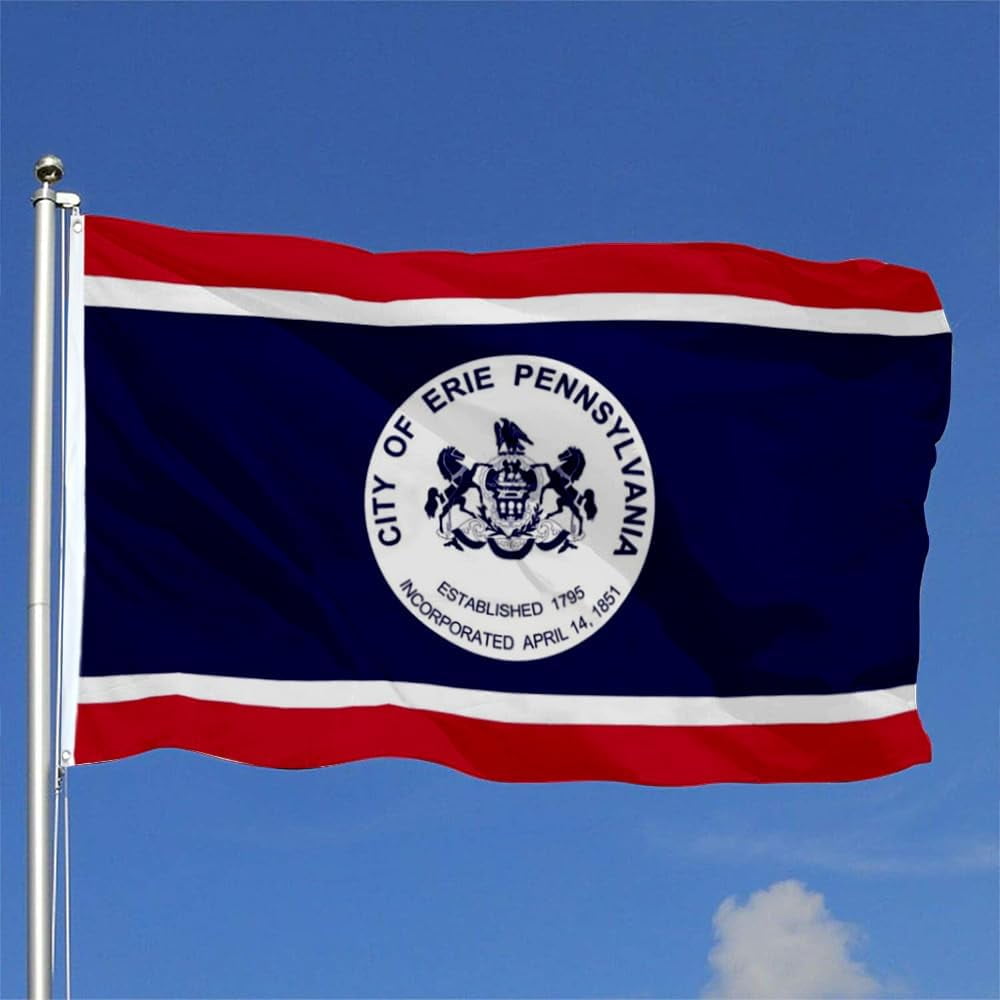 Pennsylvania banner City of Erie Flag 3x5ft - Walmart.com