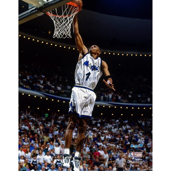 Penny Hardaway Orlando Magic Unsigned White Jersey Breakaway Dunk ...