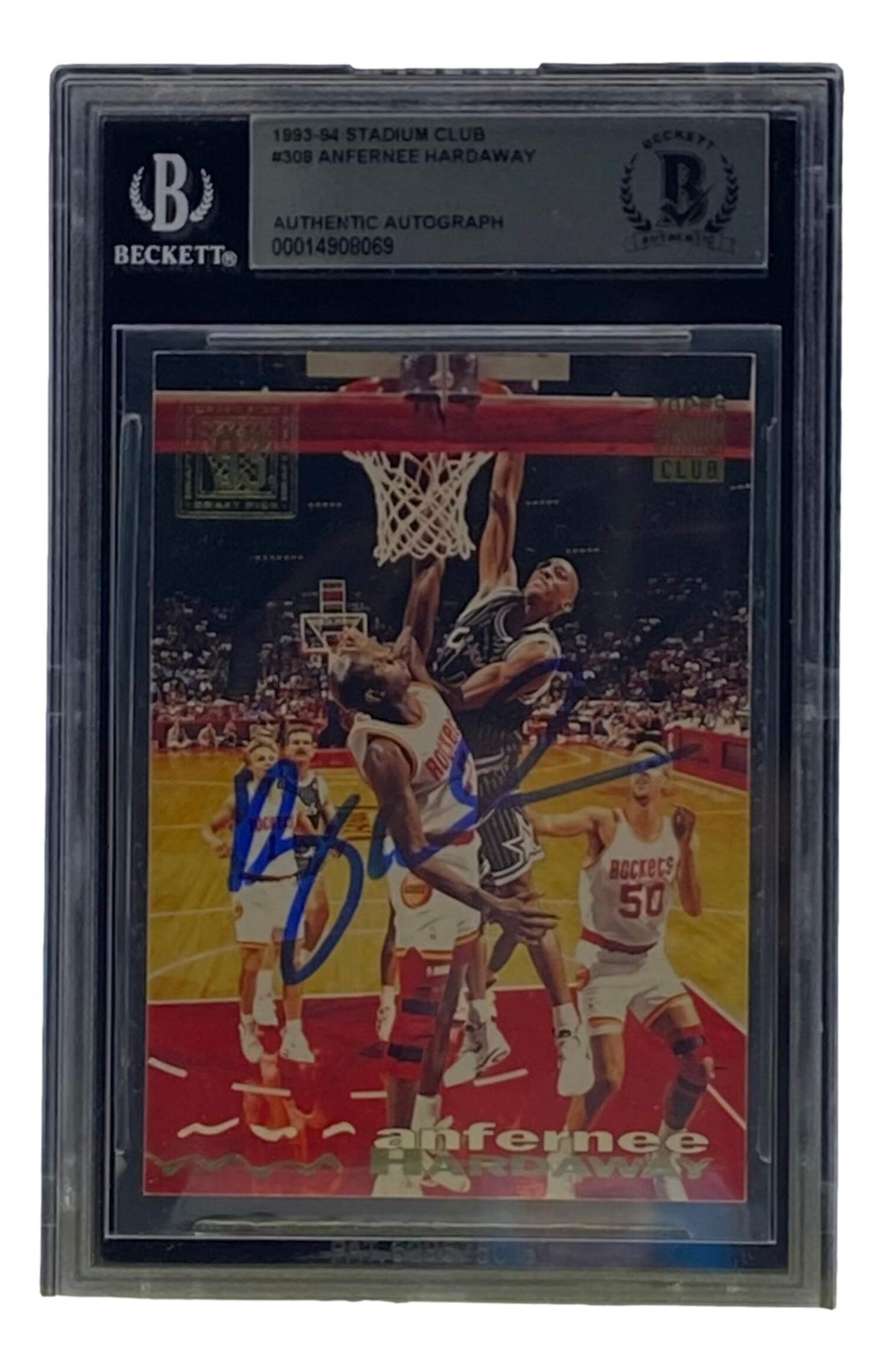 Penny Hardaway Signed Slabbed Orlando Magic 1993-94 Stadium Club #308 ...