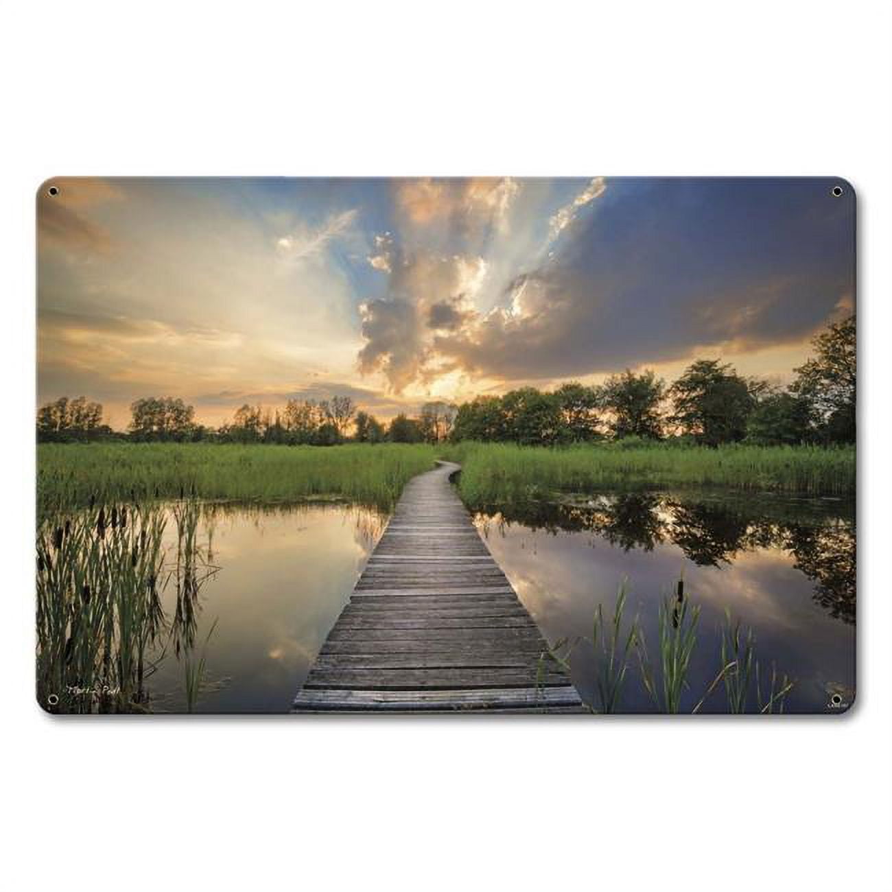 Penny Lane 18 x 12 in. Path & Pond Satin Sign - Walmart.com