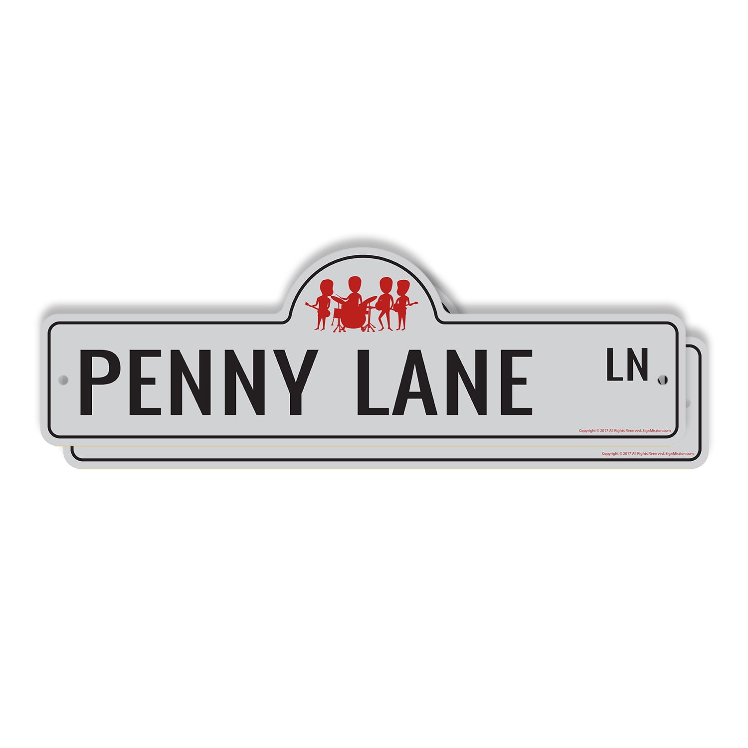 Penny Lane (2 Pack) Plastic Street Sign - 6 Inch X 18 Inch Gift Rock ...