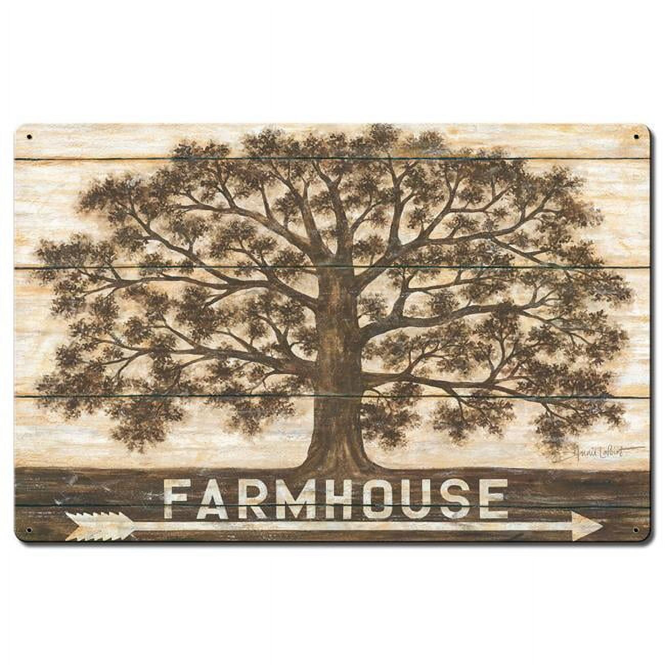 Penny Lane LANE194 24 x 16 in. Farmhouse Tree Satin Sign - Walmart.com