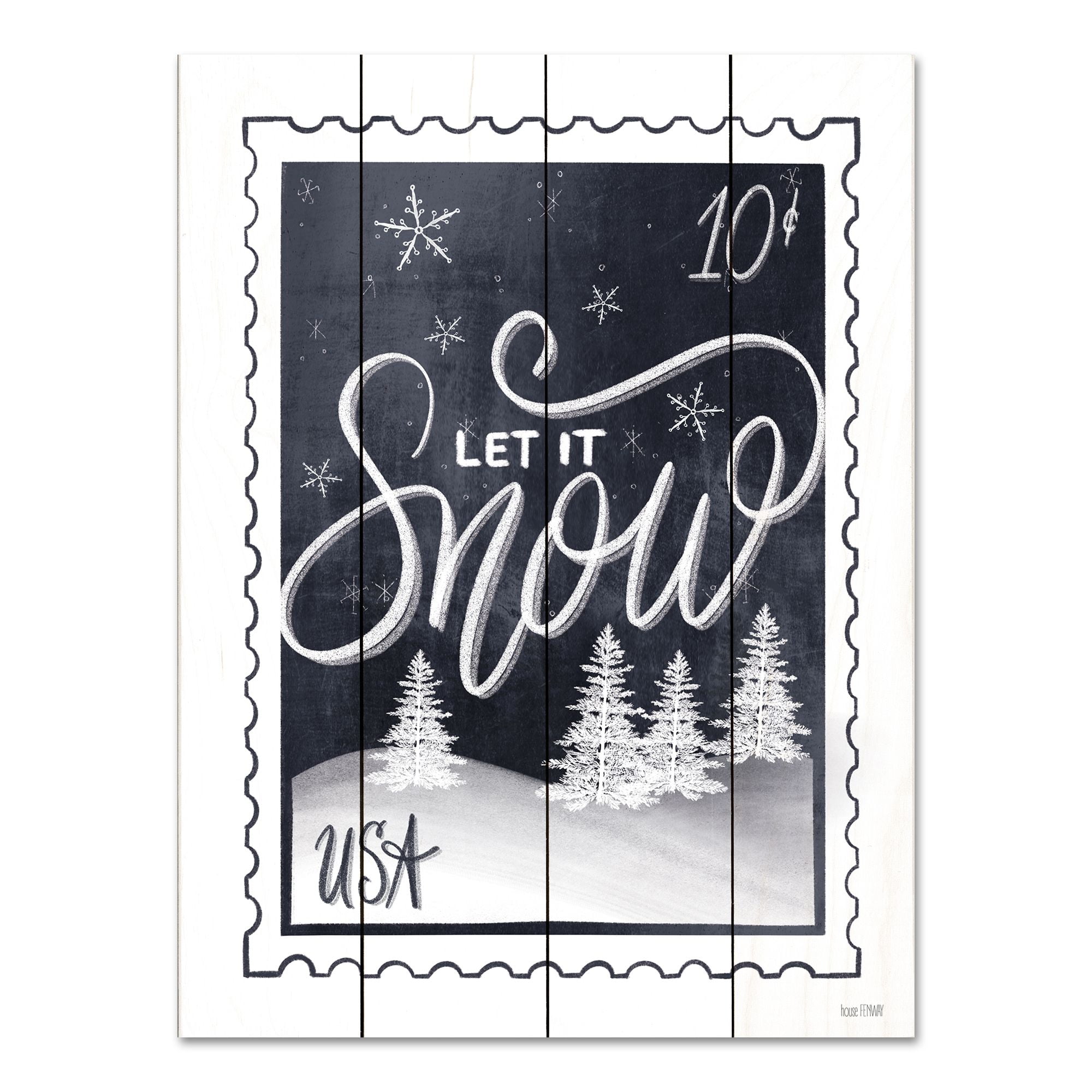 Penny Lane Publishing Blue and White Christmas Stamp Let It Snow ...