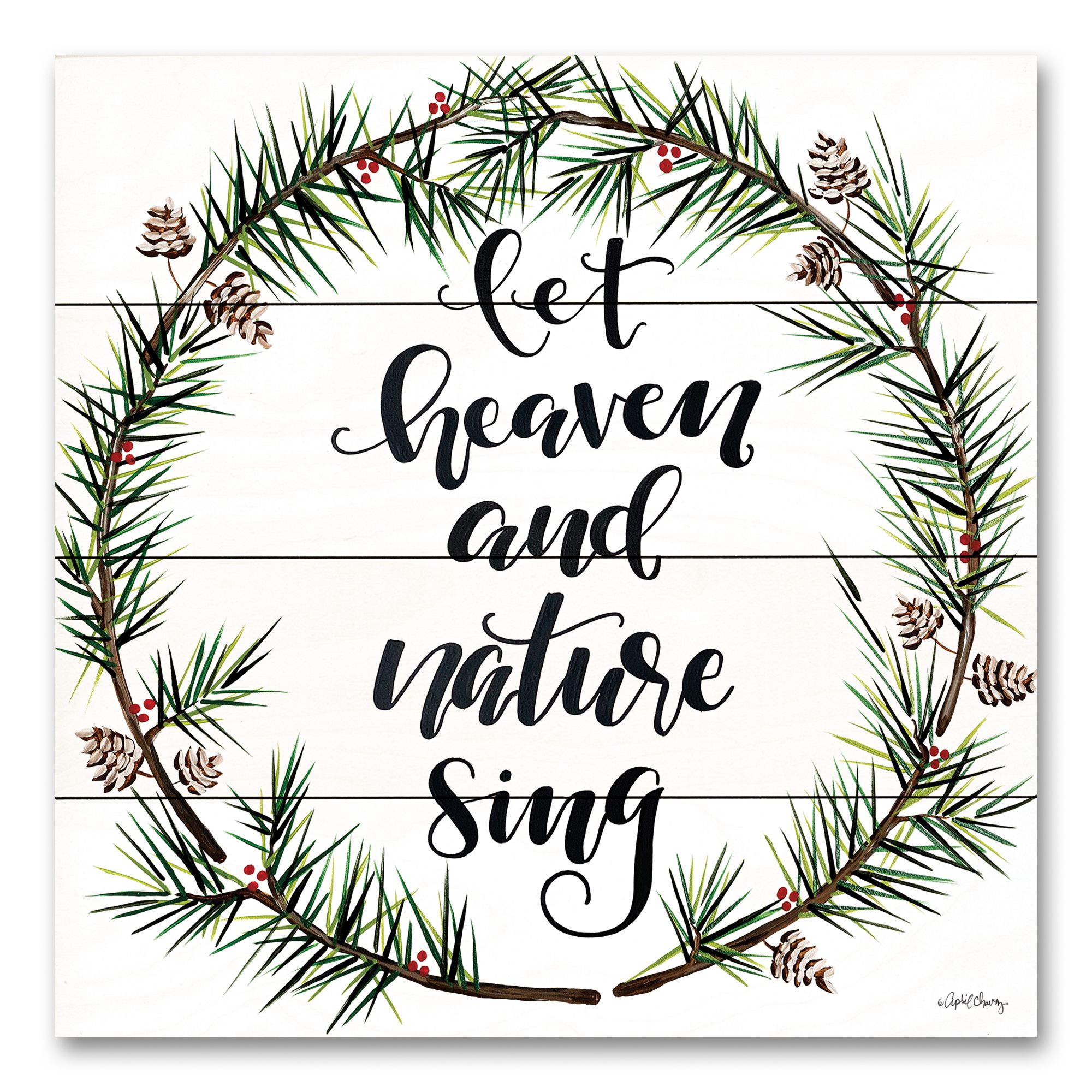 Penny Lane Publishing White and Green Let Heaven and Nature Sing ...