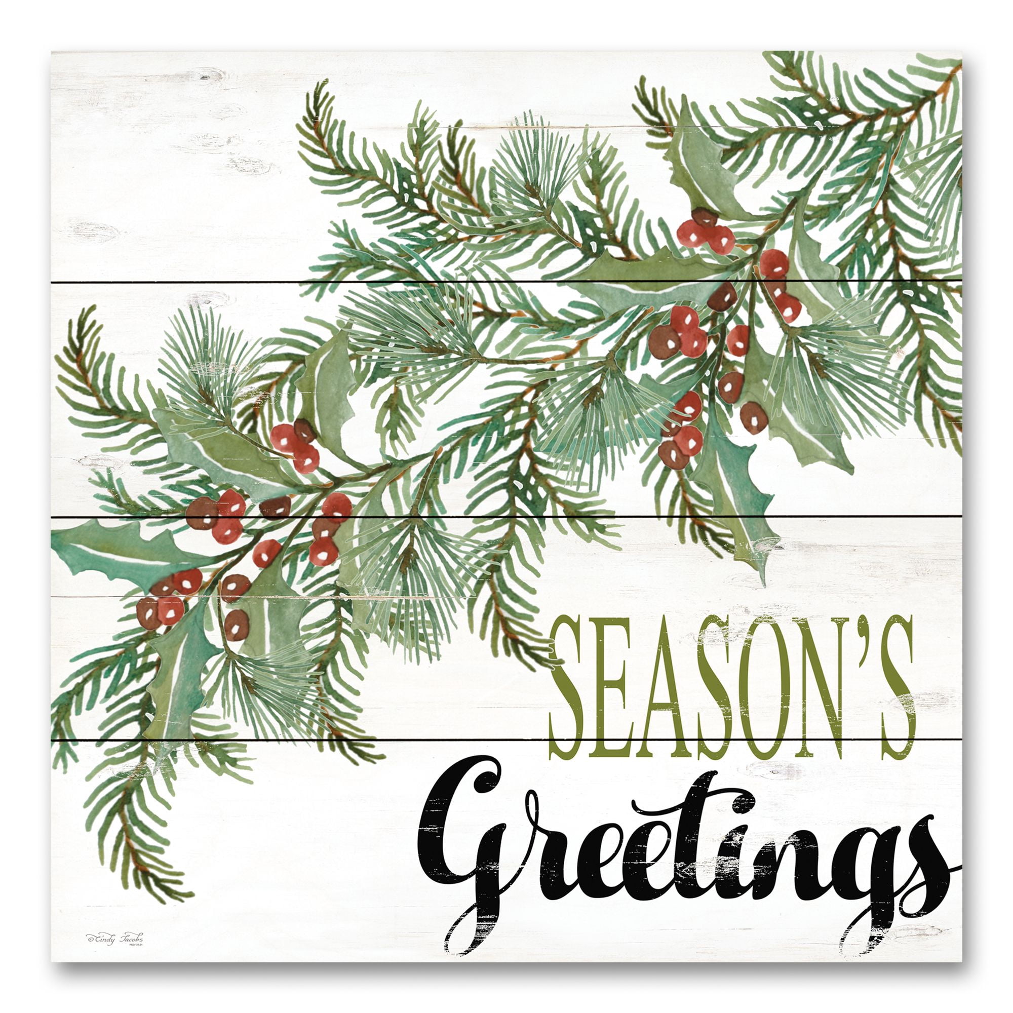Penny Lane Publishing White and Green Season's Greetings Christmas ...