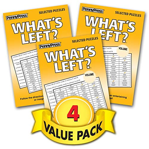 Penny Press Brain Game Word Puzzles for Adults, 4-Pack Magazine Books ...