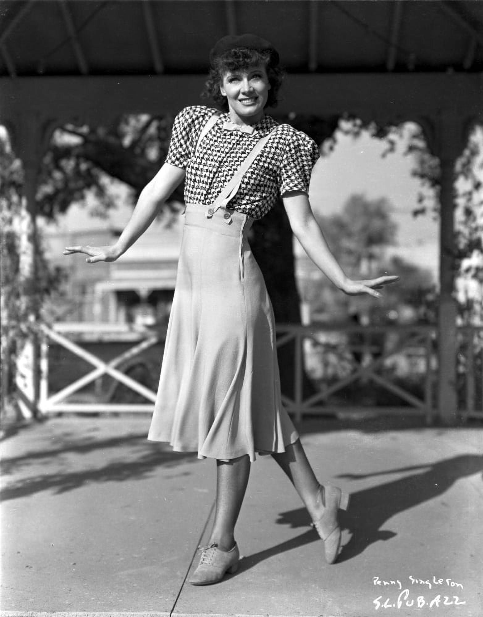 Penny Singleton Posed in Checkered Blouse and Skirt Photo Print (8 x 10 ...