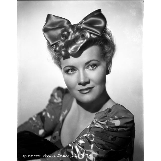 Penny Singleton wearing Ribbon Hair Band Portrait with White Background ...