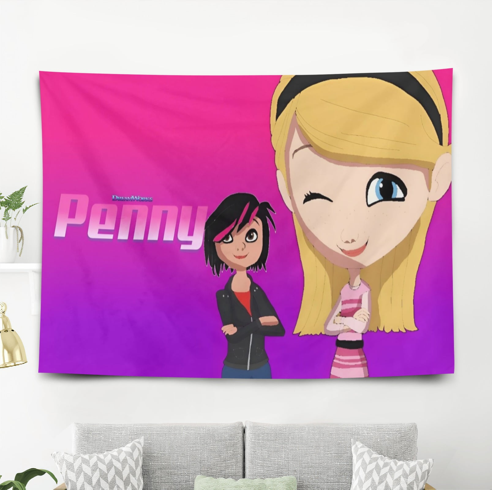 Penny-Theme Anti-pilling Tapestry Gift Wall Hanging Backdrop for Room Bedroom Girls Fans ...