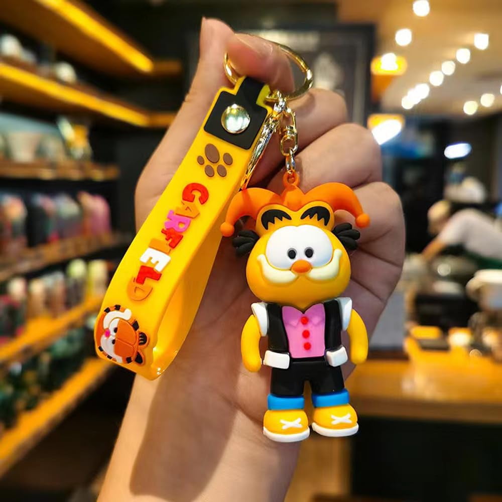 Penny Wise® Cute 3D Garfield Keychain & Bag Charm | Comes With A Hook ...