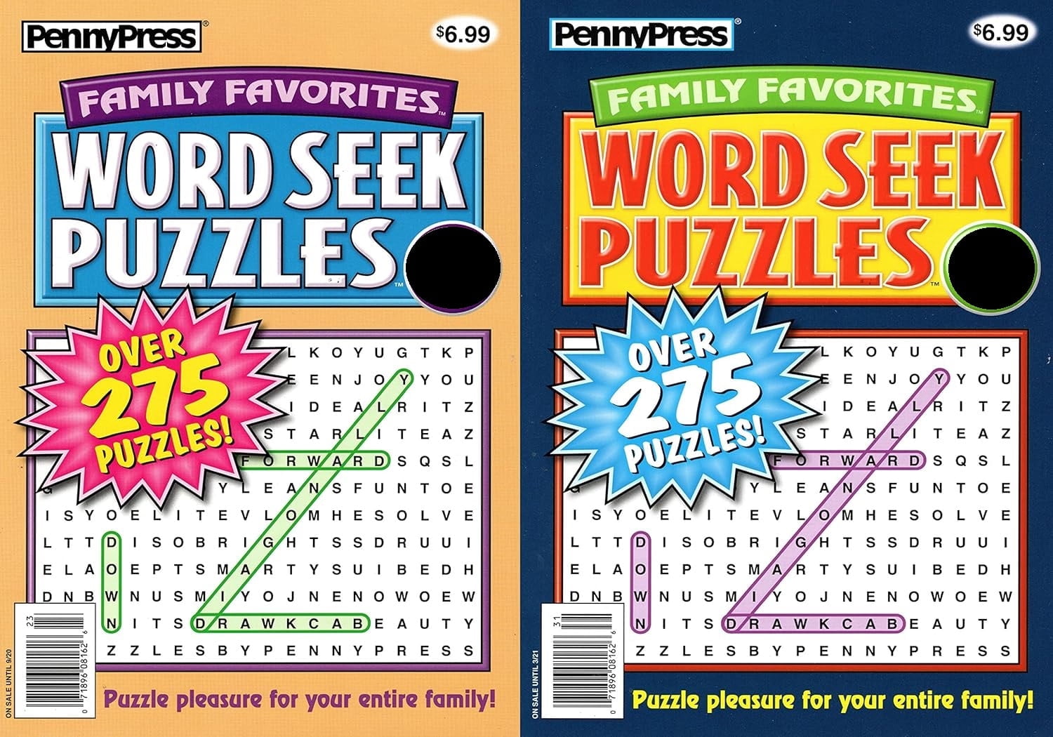 PennyPress Family Favorites Word Seek Puzzles, Pack of 2, Over 540 ...