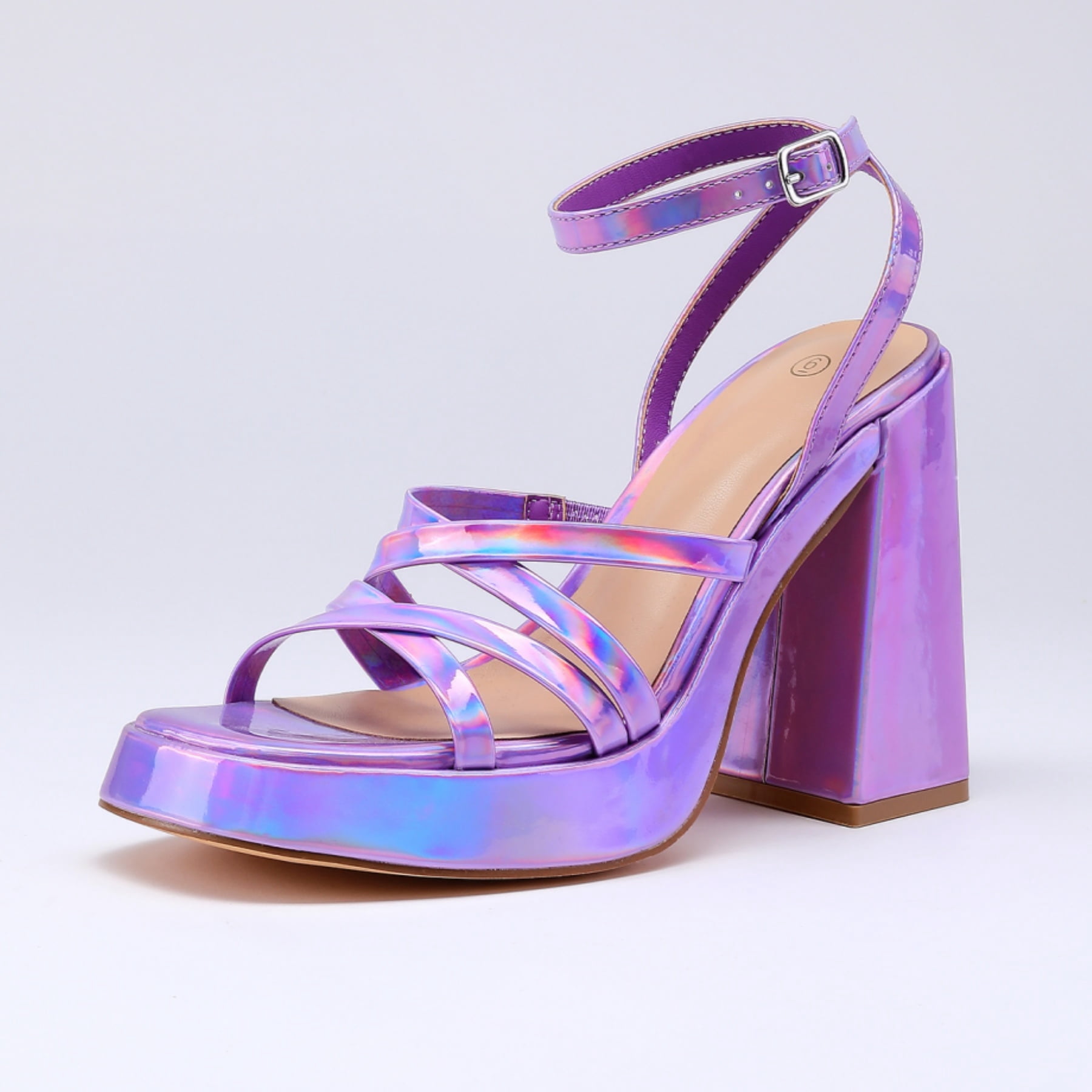 Pennysue Women Block Chunky Platform Sandals Pink Wedding Heel Sandals ...