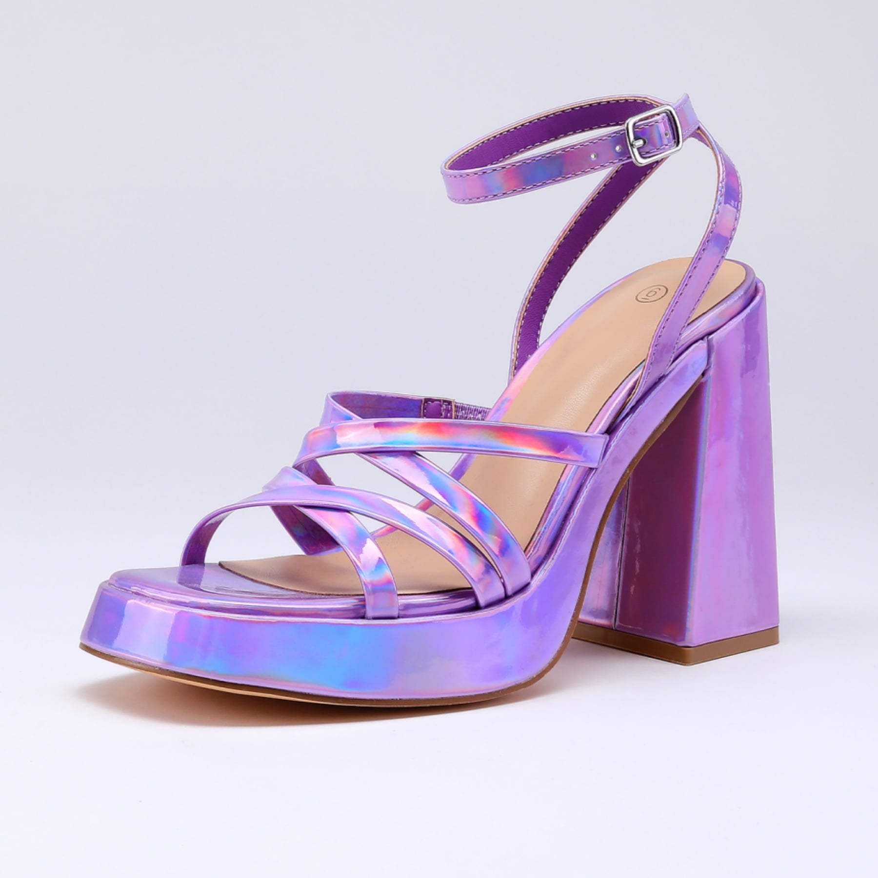 Pennysue Women Block Chunky Platform Sandals Pink Wedding Heel Sandals ...