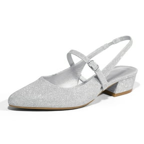 Time and Tru Women's String Bow Block Heel Ballet Shoes - Walmart.com
