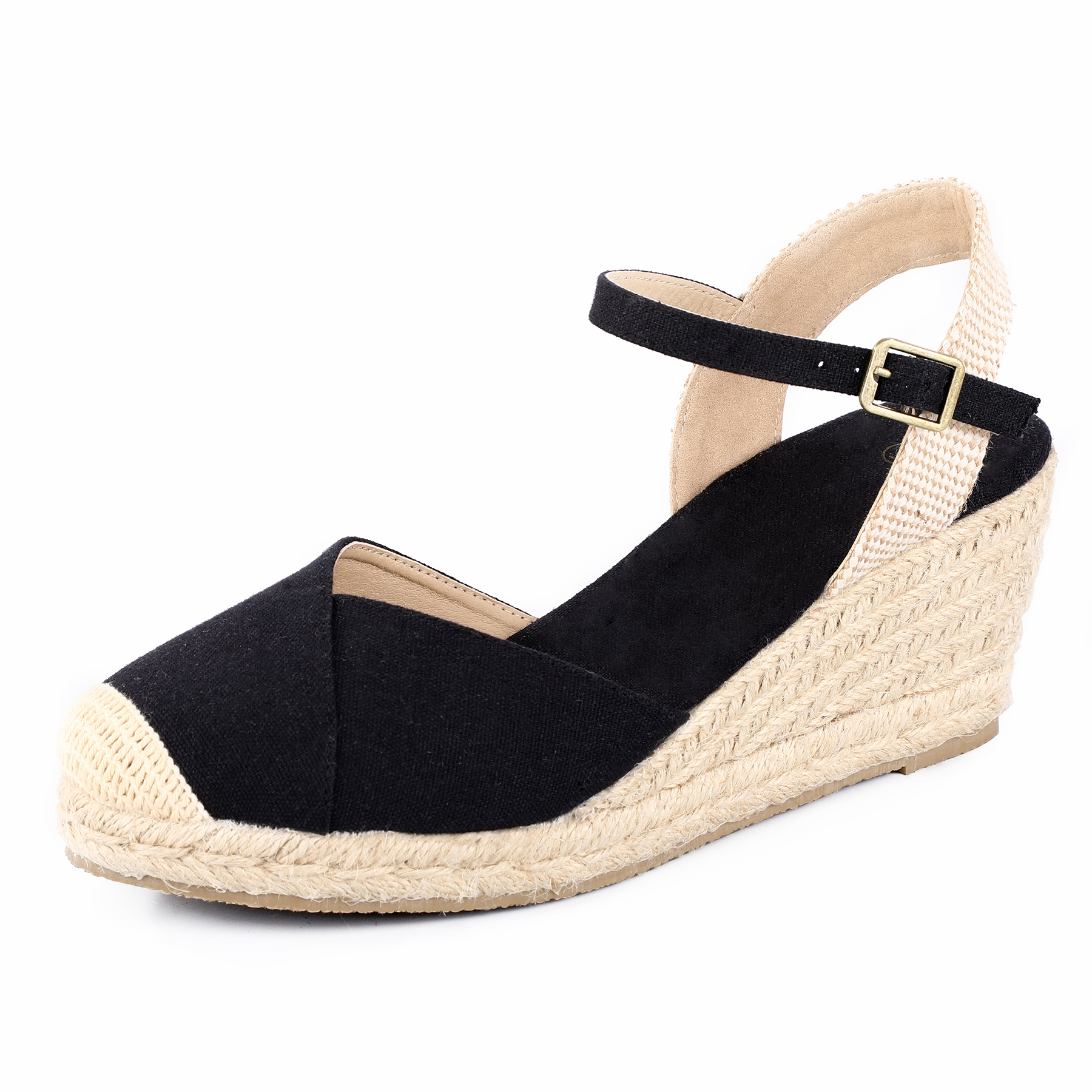 Women's Journee Collection Ashlyn Espadrille Wedge Closed Toe Sandal ...