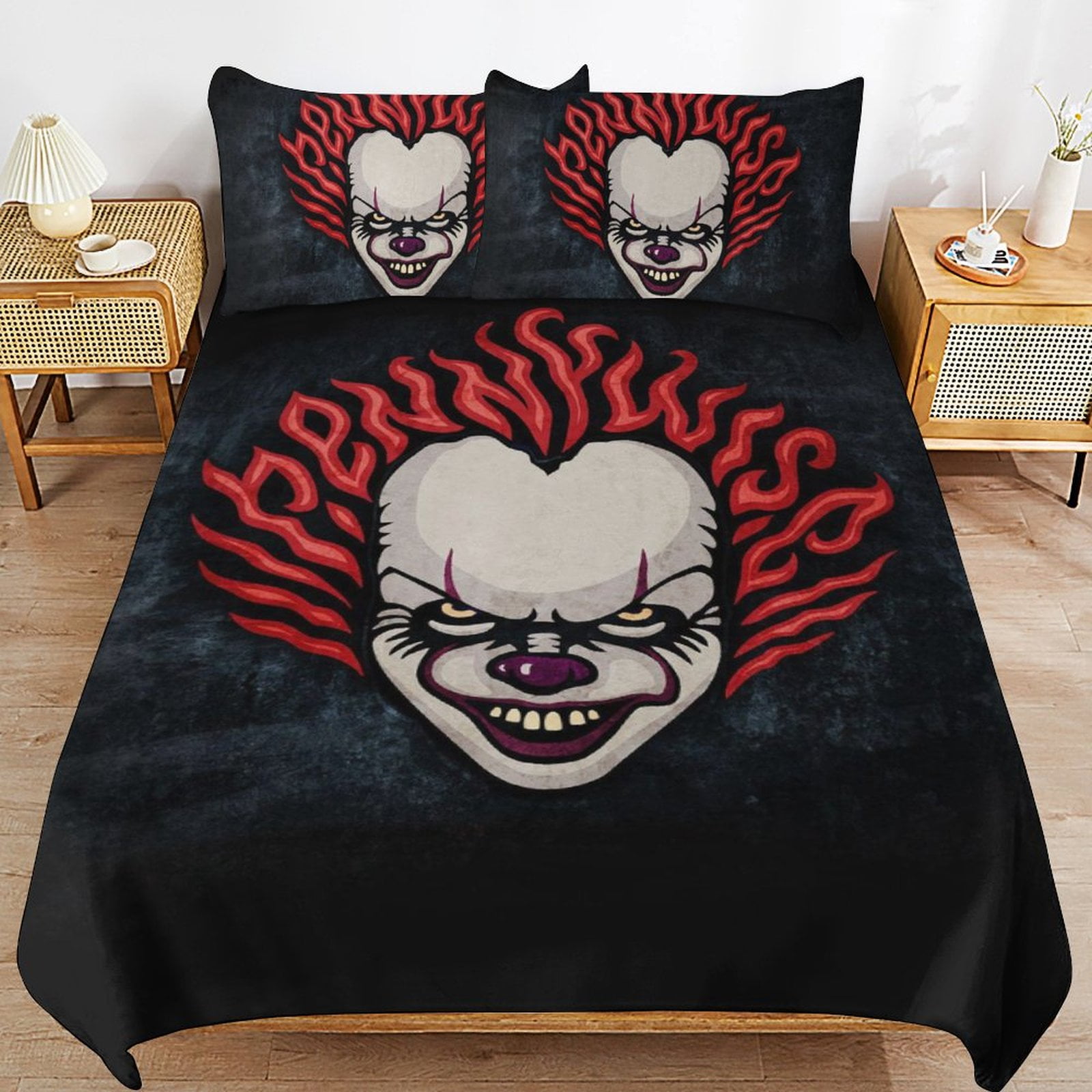 Pennywise Bedding Set Duvet Cover Comfortable and Lightweight Cartoon ...