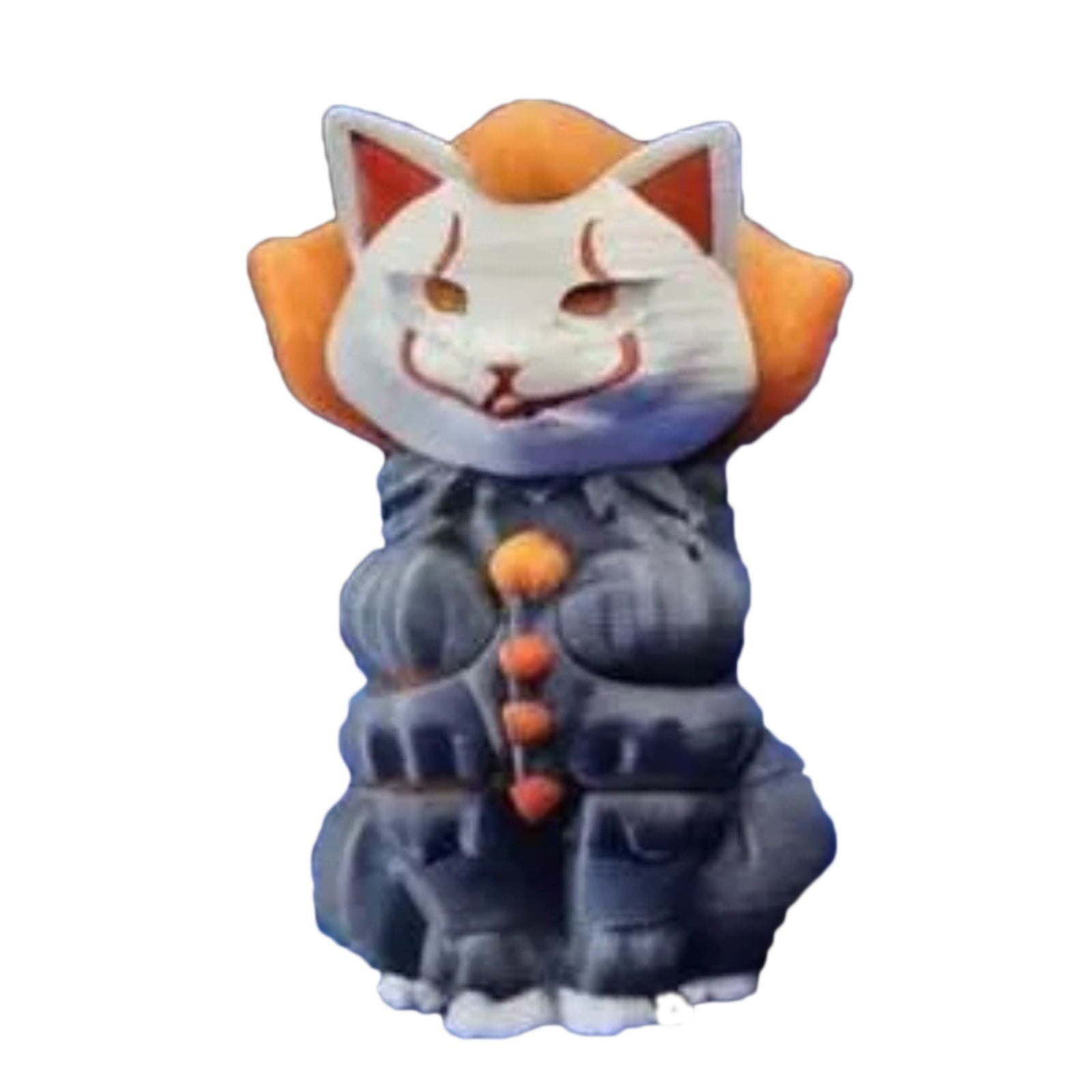 Pennywise Cat Statue - Horror Cat Collectible - Hand-Painted 6" Unique ...
