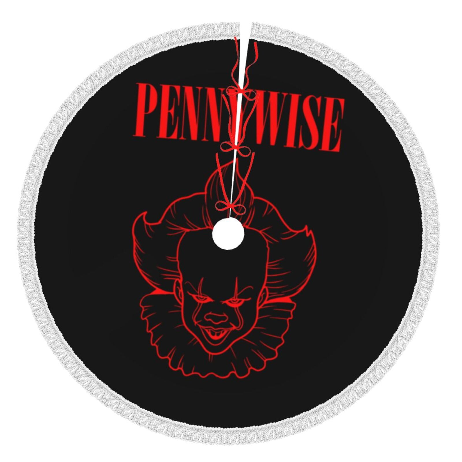 Pennywise Christmas Tree Skirt with Tassels, Large Christmas Tree ...