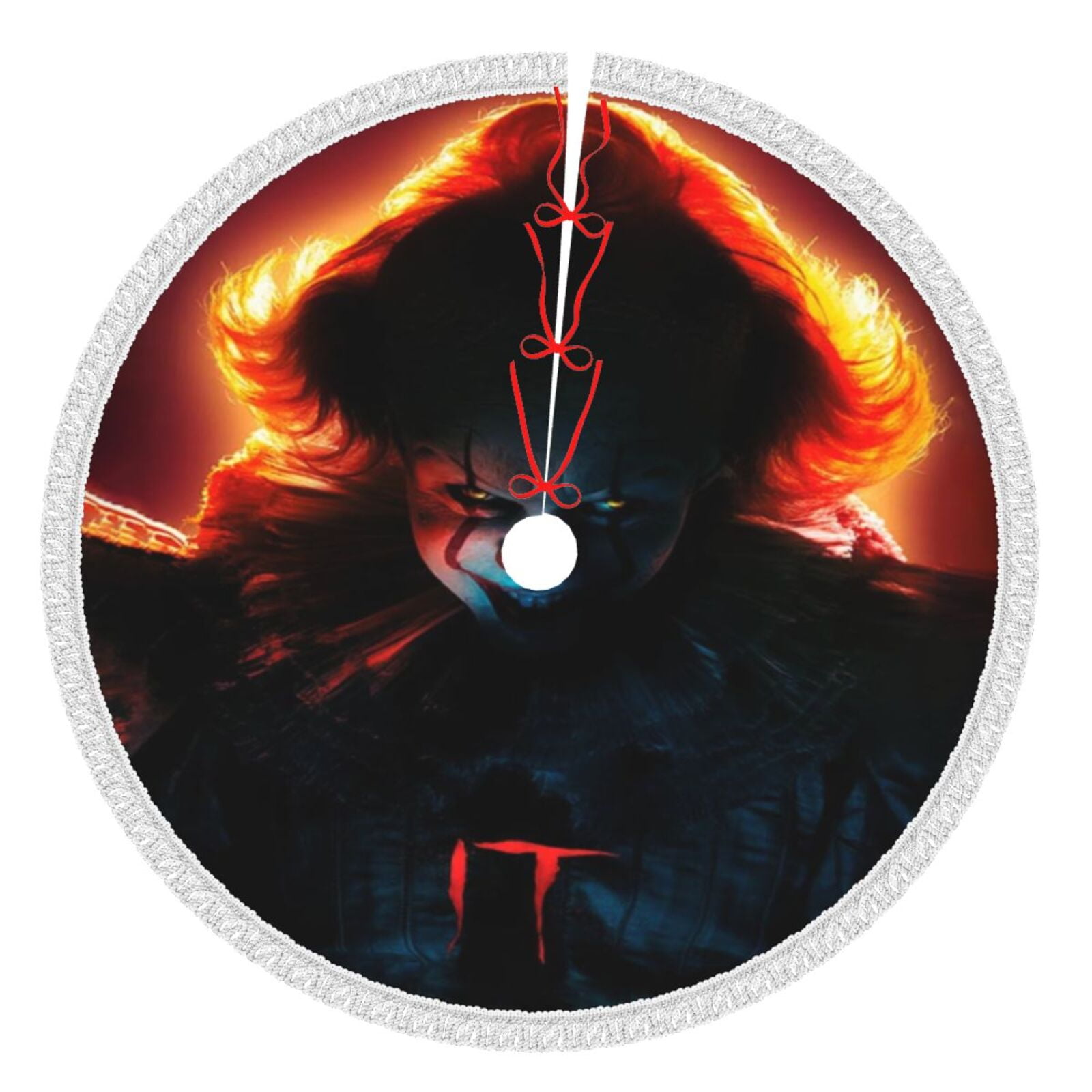 Pennywise Christmas Tree Skirt with Tassels, Large Christmas Tree ...
