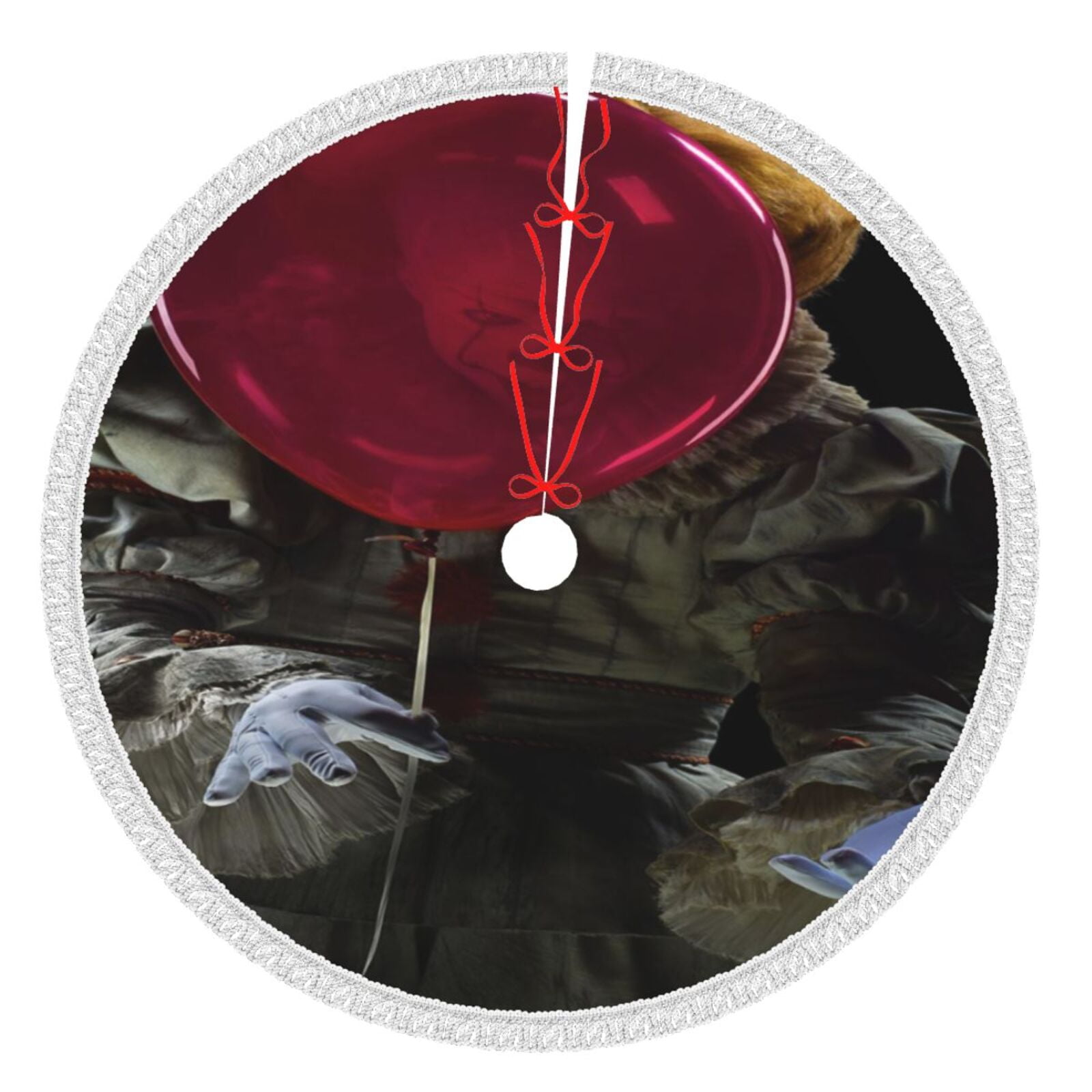 Pennywise Christmas Tree Skirt with Tassels, Large Christmas Tree ...