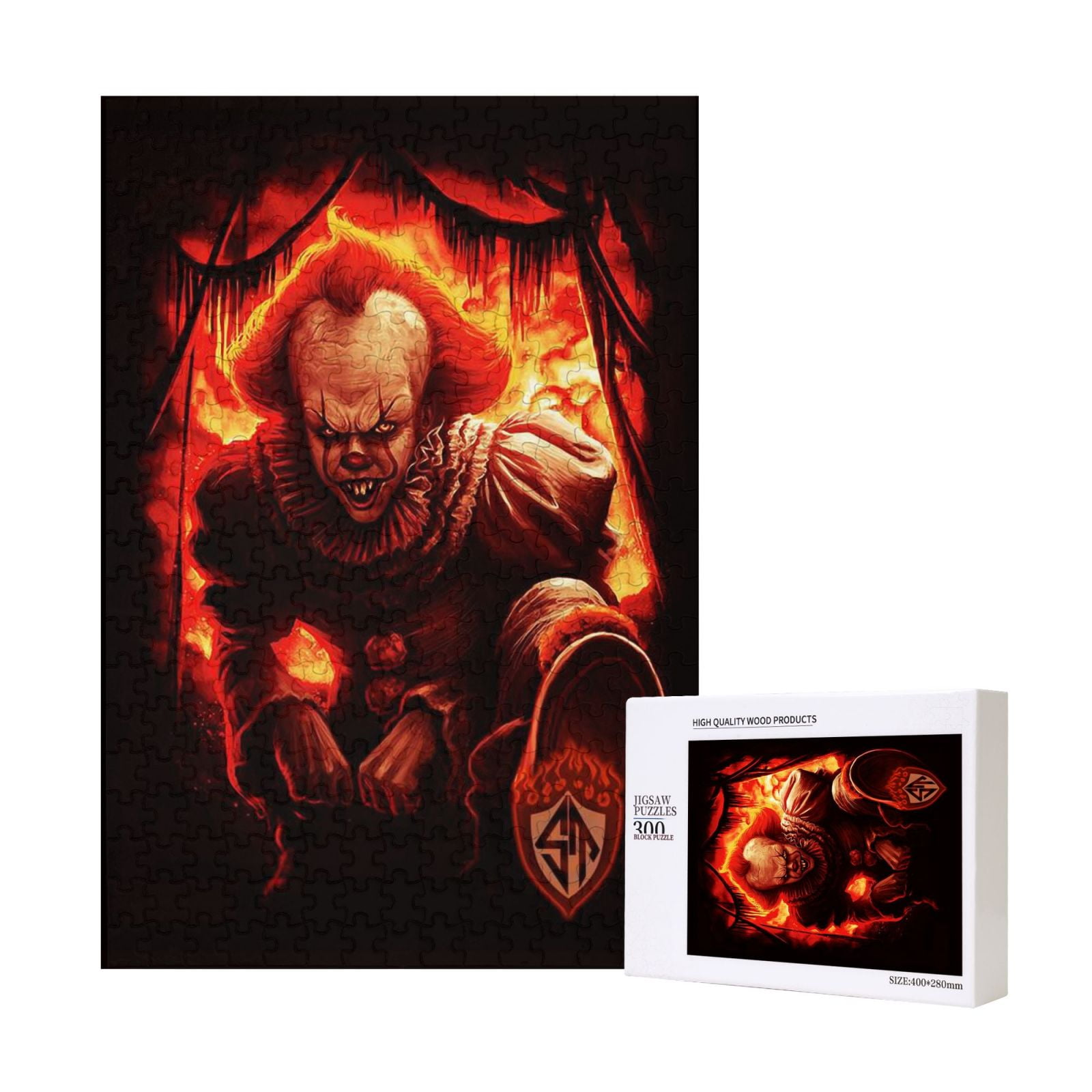 Pennywise Clown 4 Picture Puzzle For Adults - 300 Piece Of Wooden ...