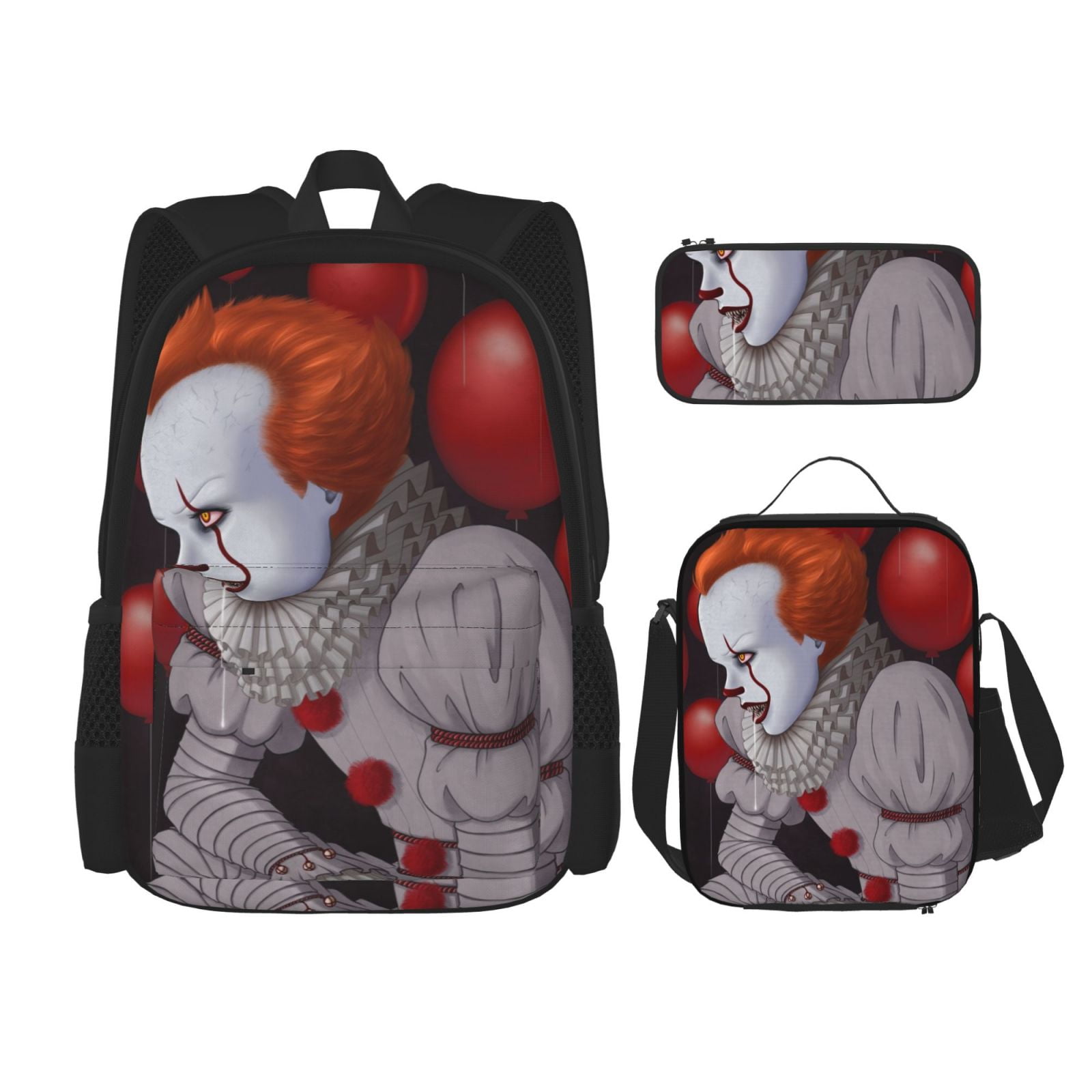 Pennywise Clown -9 Backpacks With Lunch Pack Pencil Case 3pcs Set ...