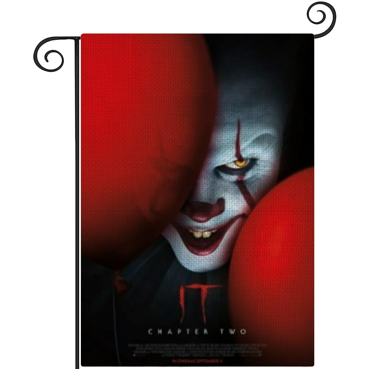 Pennywise Clown Garden Flags Set of Double Sided 12 x 18 Inch Yard ...