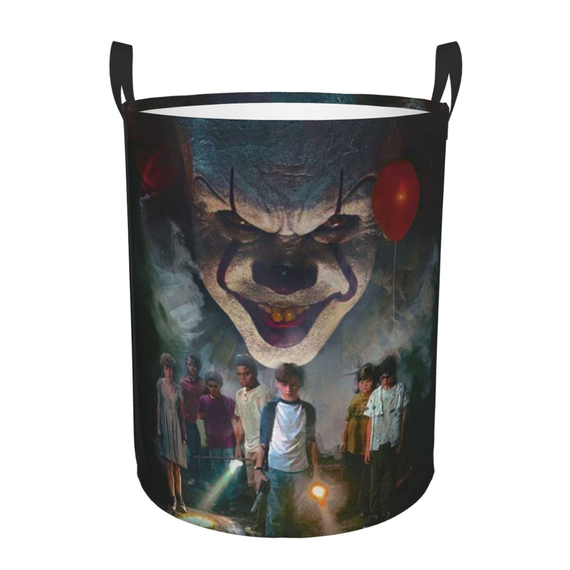 Pennywise Clown Horror Storage Basket Laundry Hamper Collapsible Round ...