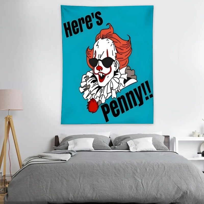 Pennywise Clown tapestry 40 x 60 inches with vivid colors realistic ...