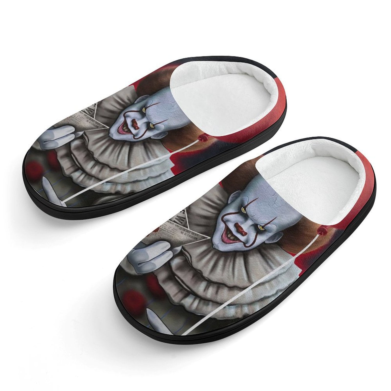 Pennywise Dancing Clown Fluffy House Cotton Slippers Memory Foam Suede ...