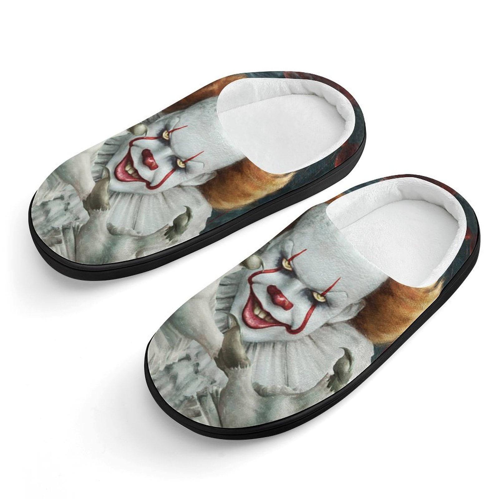 Pennywise Dancing Clown Fluffy House Cotton Slippers Memory Foam Suede ...