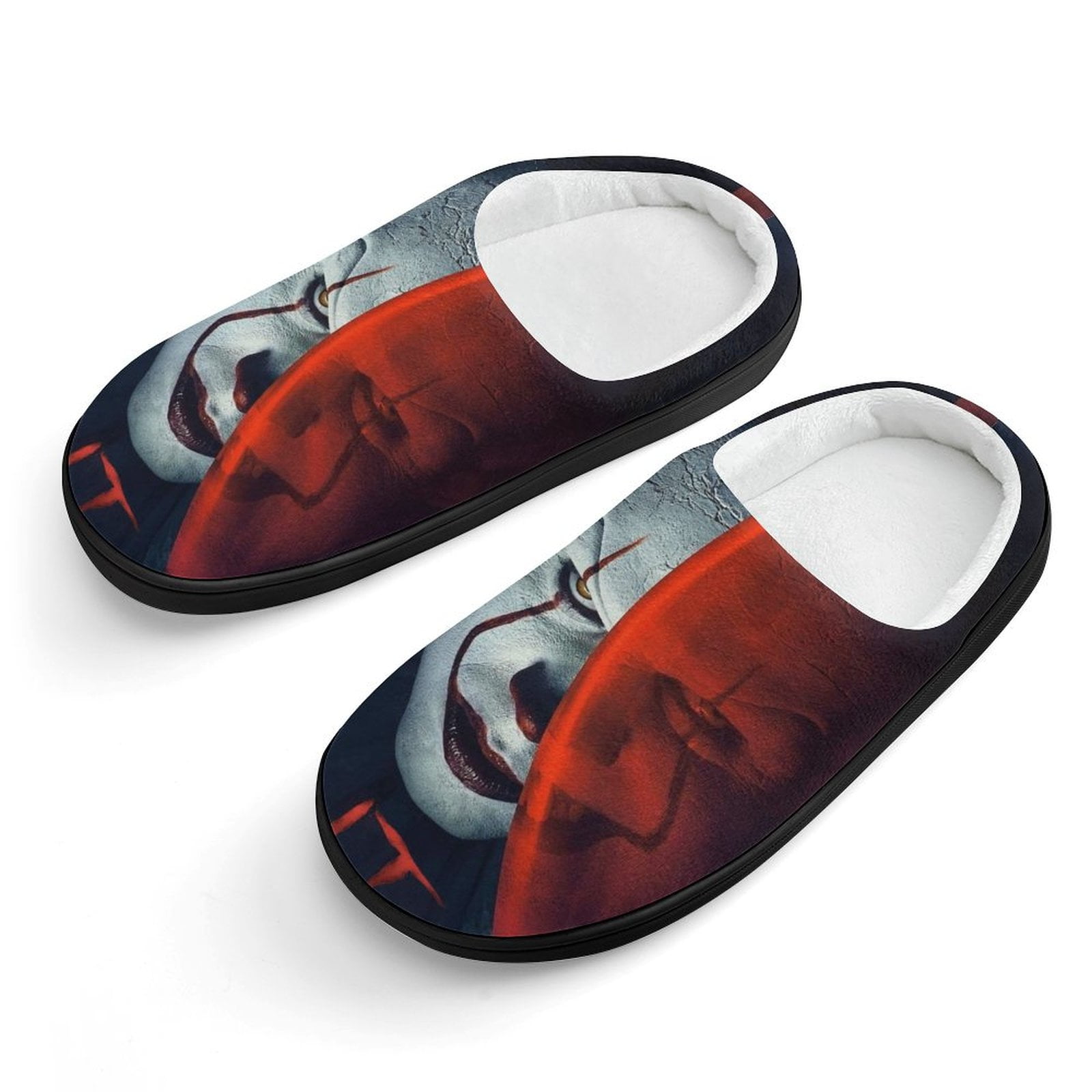 Pennywise Horror Fluffy House Cotton Slippers Memory Foam Suede ...