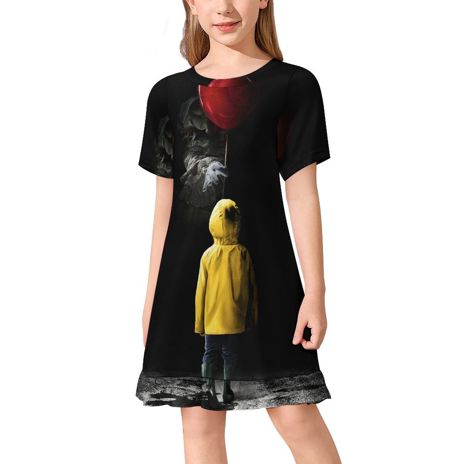 Pennywise Horror It Children's Short Sleeved Dress 3D Printed Classical ...