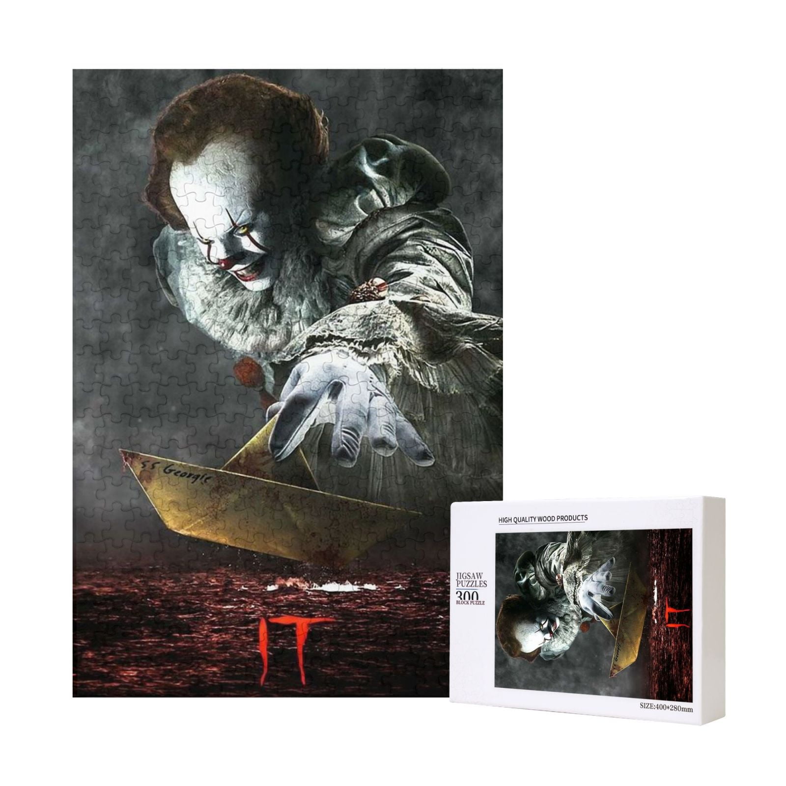 Pennywise-Joker-1 Picture Puzzle For Adults - 300 Piece Of Wooden ...