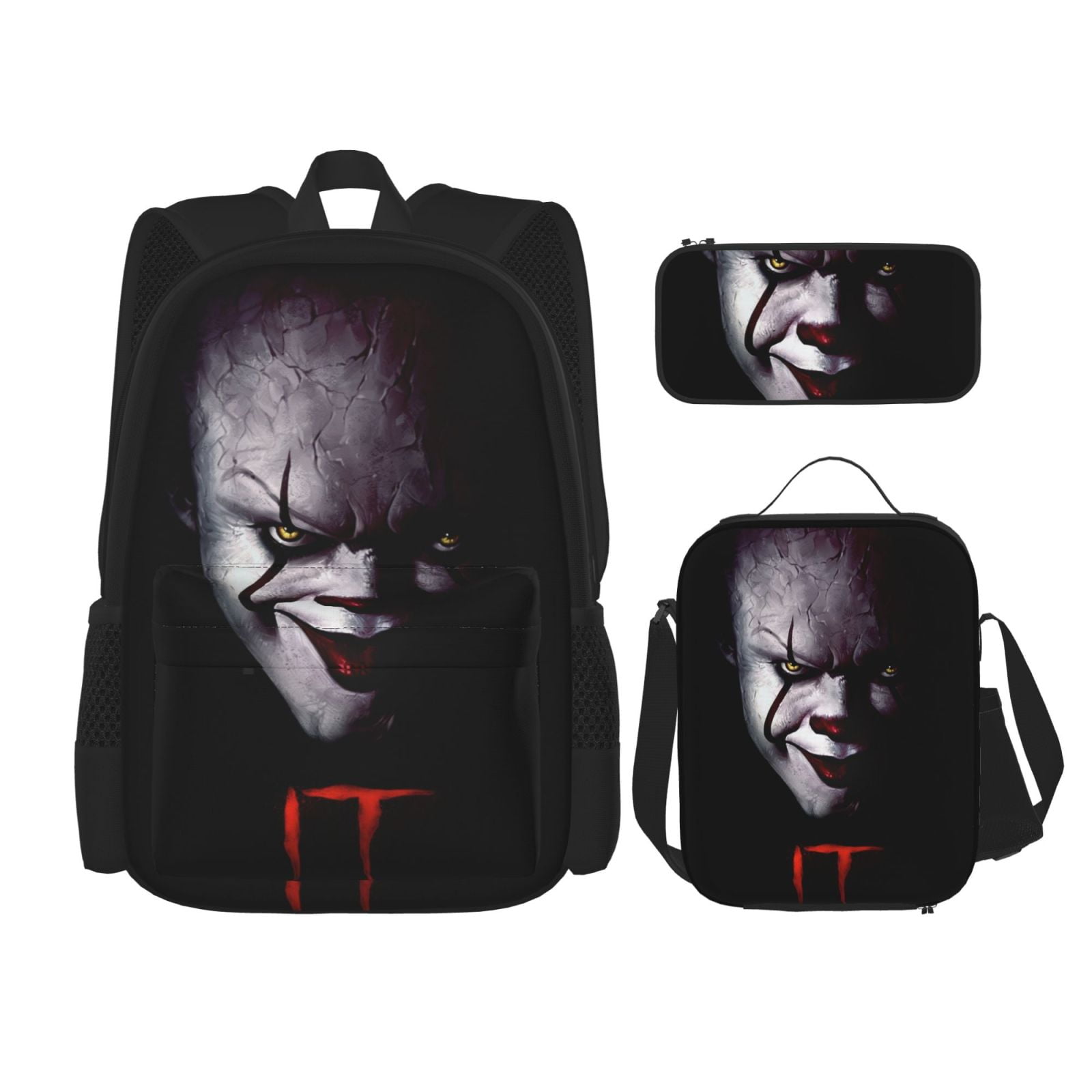 Pennywise Joker 4 Backpacks With Lunch Pack Pencil Case 3pcs Set ...