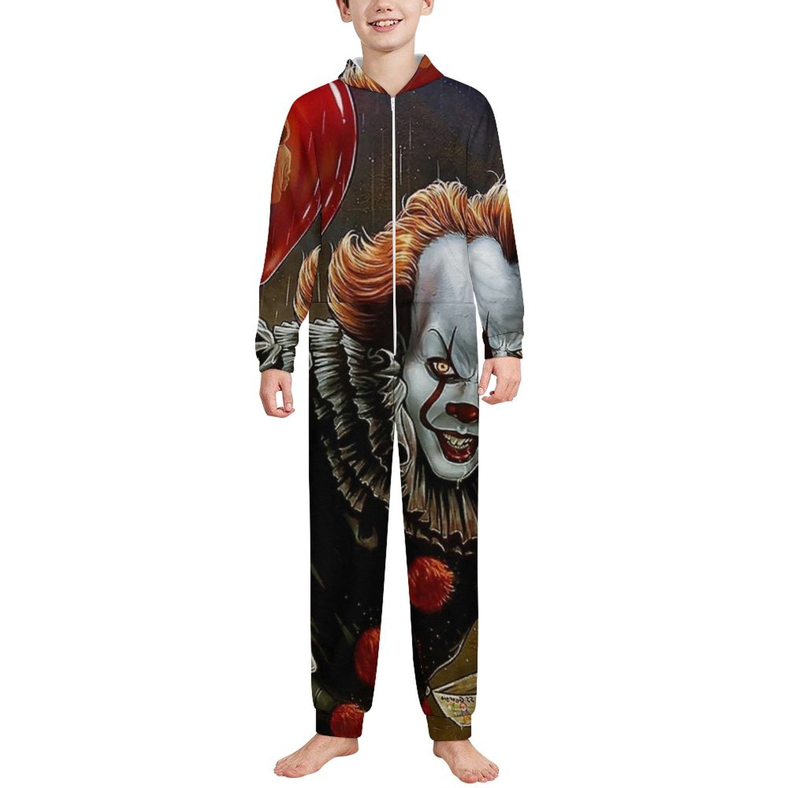 Pennywise Kids Hooded Jumpsuit Pajamas One Piece PJs Sleepwear for Boys ...