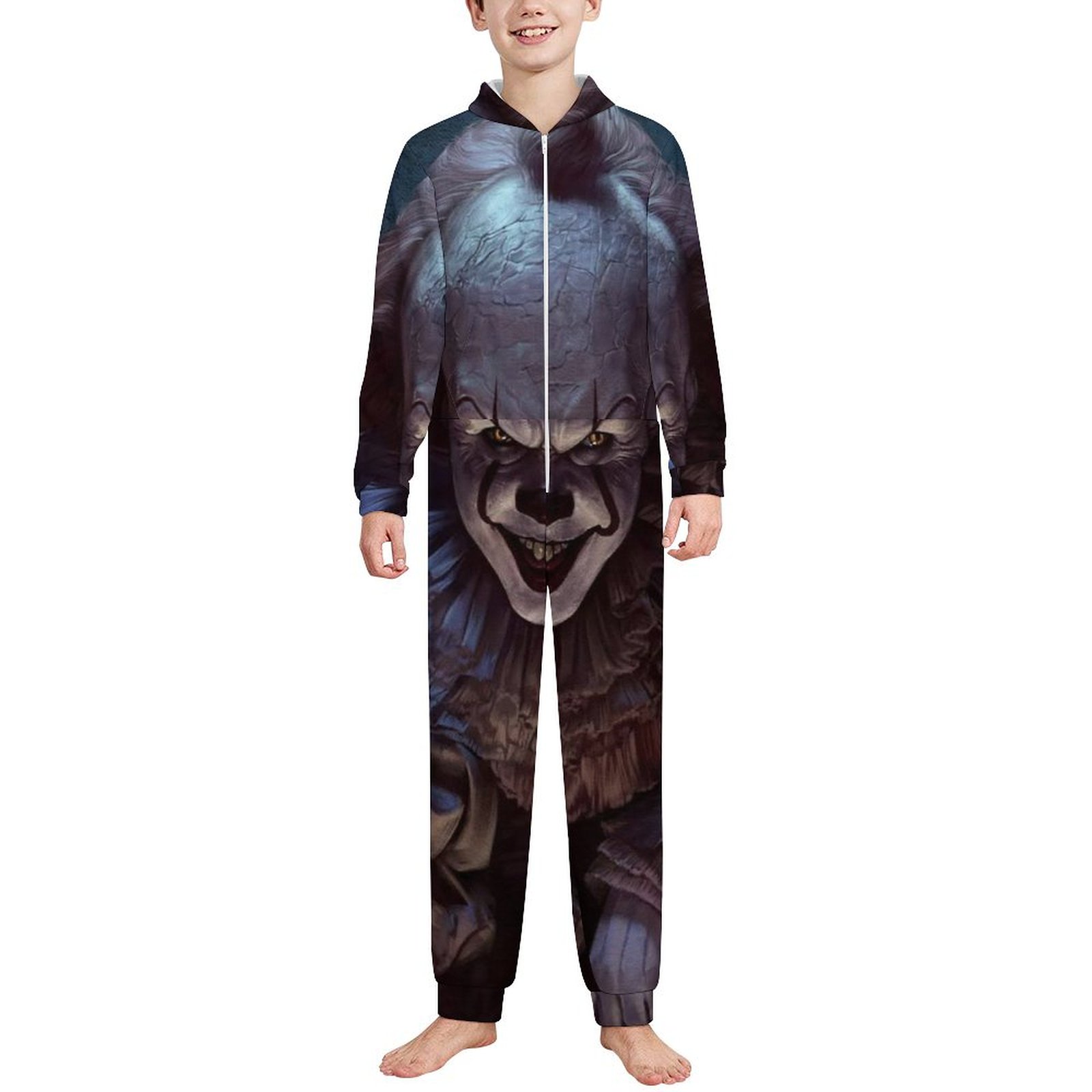 Pennywise Kids Hooded Union Suit Pajama Onesie Blanket Sleeper for Boys ...