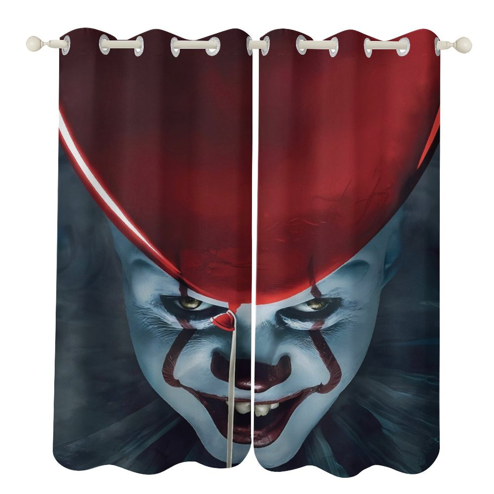 Pennywise Perforated Curtain Blackout Curtains Decorative Apartment ...