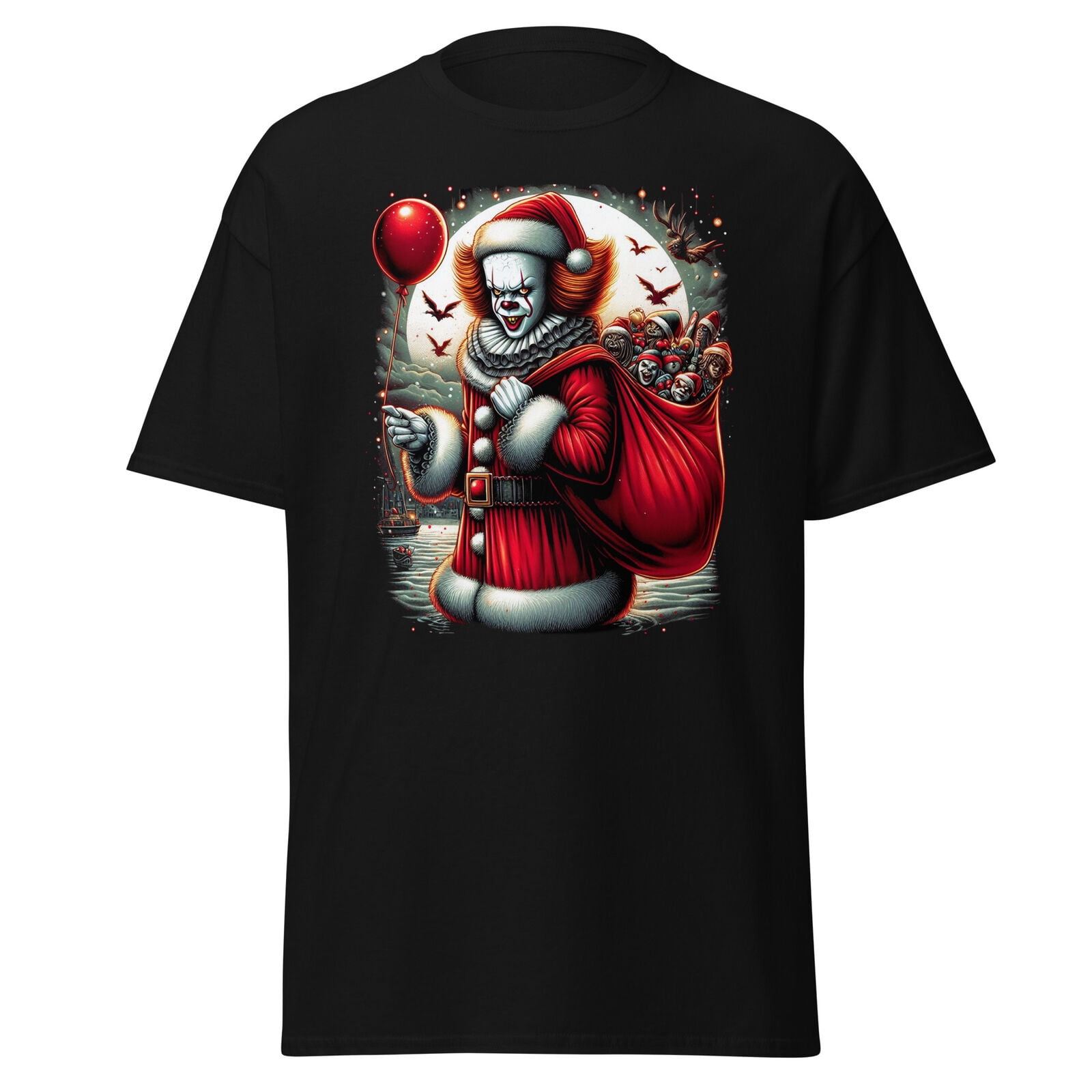 Pennywise Santa T-Shirt - Unique Holiday Style - Walmart.com