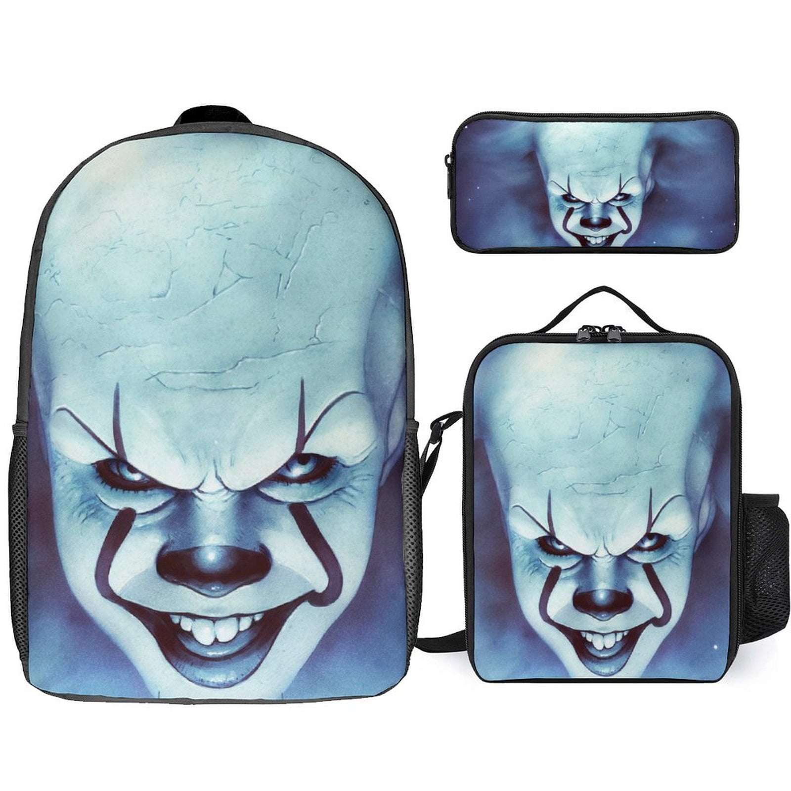 Pennywise The Clown Schoolbag With Lunch Bag Pencil Case Set Unisex ...