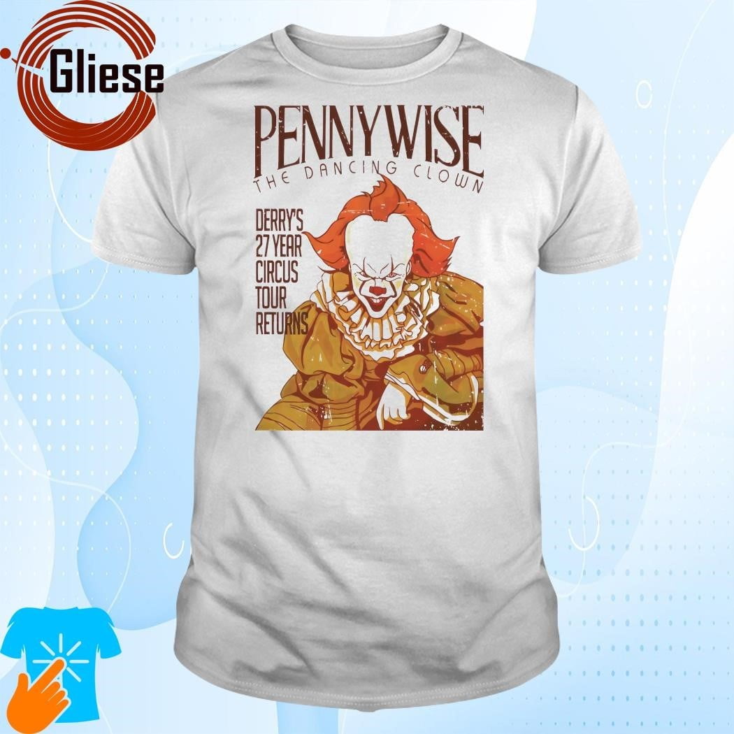 Pennywise The Dancing Clown Derry's 27 Year Circus Tour Shirt - Walmart.com