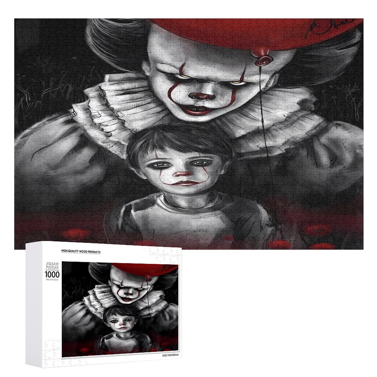 Pennywise Wooden Picture Puzzle-Eco-Friendly Wood, Educational Toy That ...