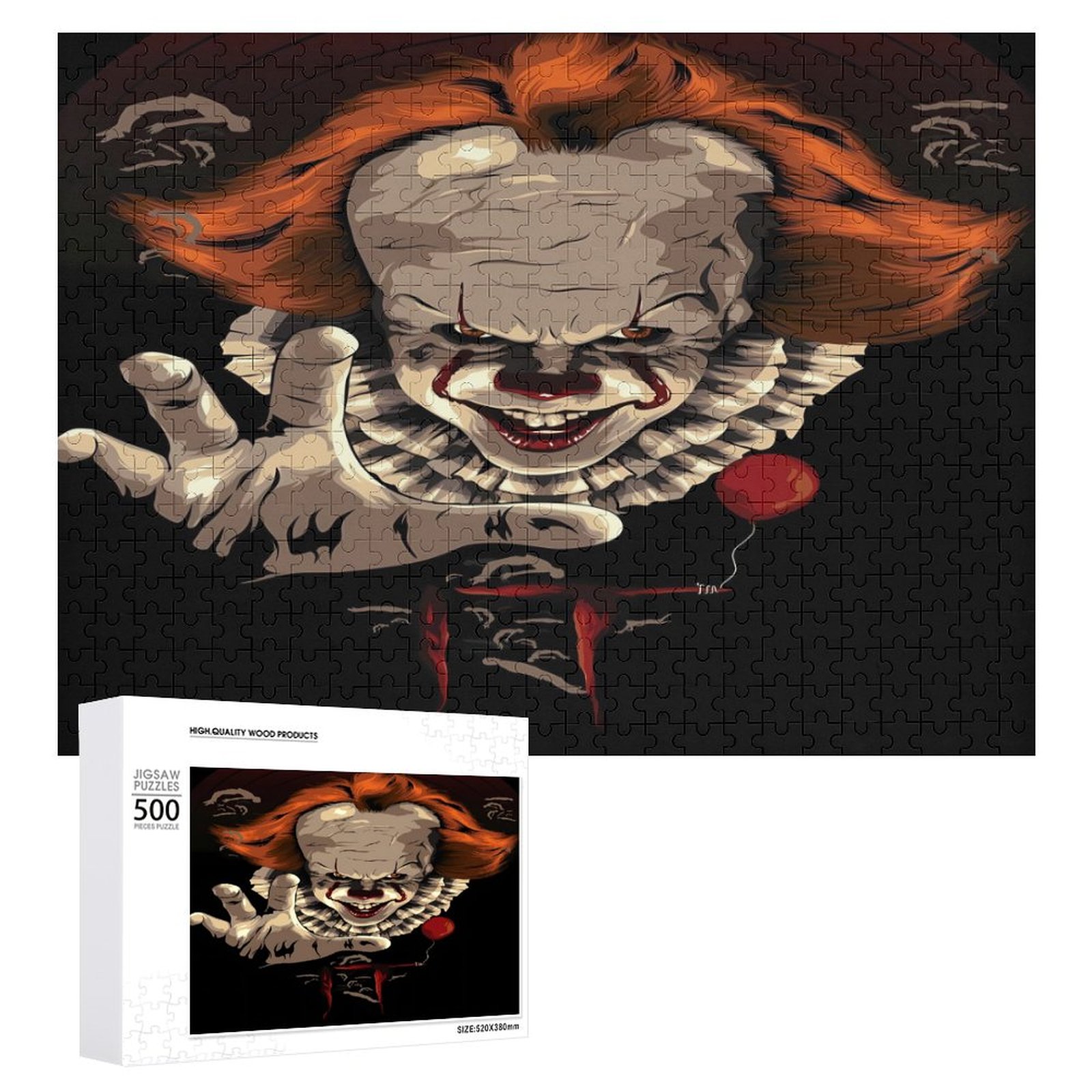 Pennywise Wooden Picture Puzzle-Eco-Friendly Wood, Educational Toy That ...