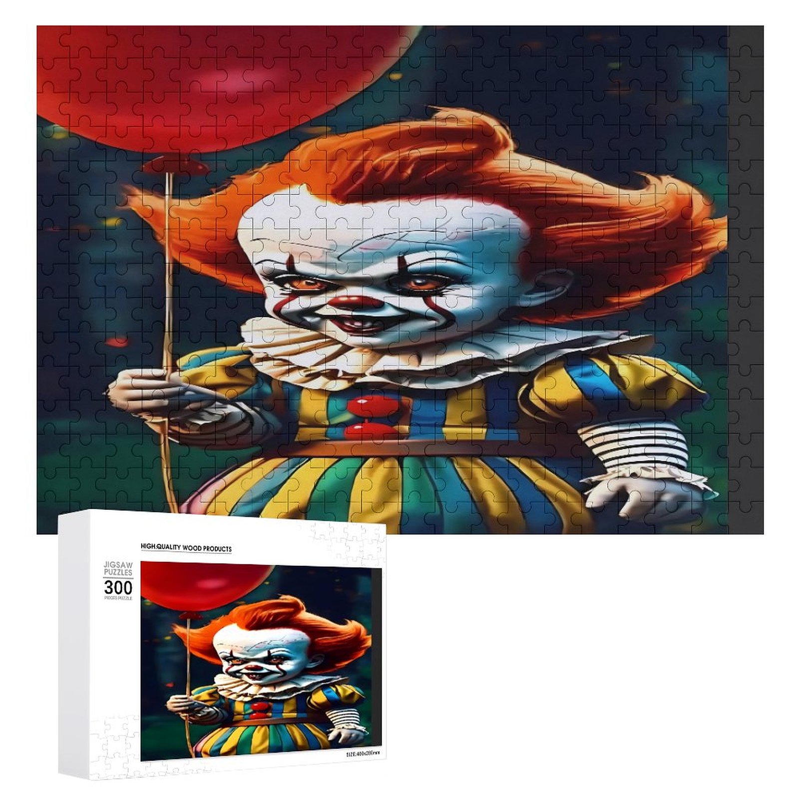 Pennywise Wooden Picture Puzzle-Eco-Friendly Wood, Educational Toy That ...