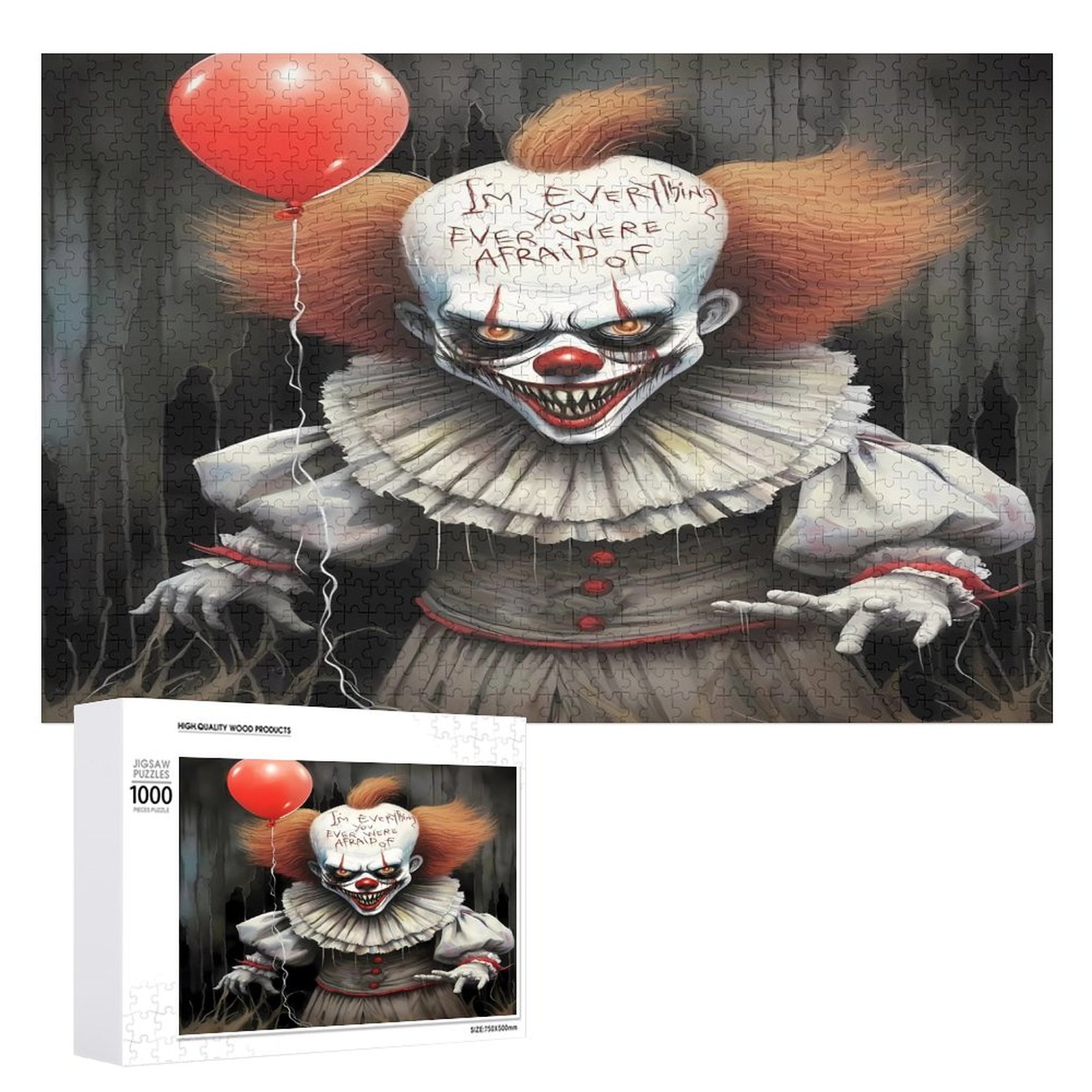 Pennywise Wooden Picture Puzzle-Eco-Friendly Wood, Educational Toy That ...