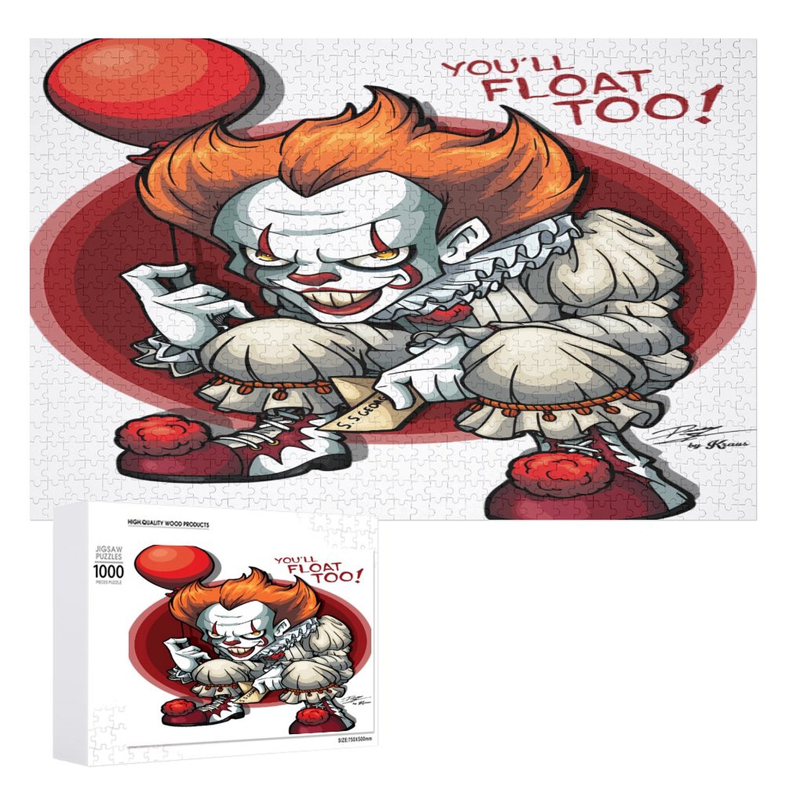 Pennywise Wooden Picture Puzzle-Eco-Friendly Wood, Educational Toy That ...