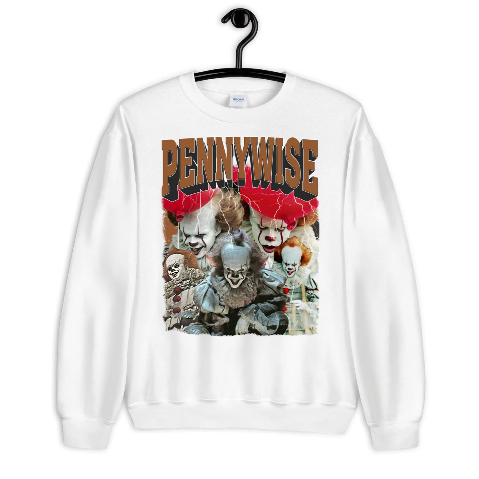 Pennywise shirt Retro halloween Bill Skarsg®rd actor tshirt Horor ...